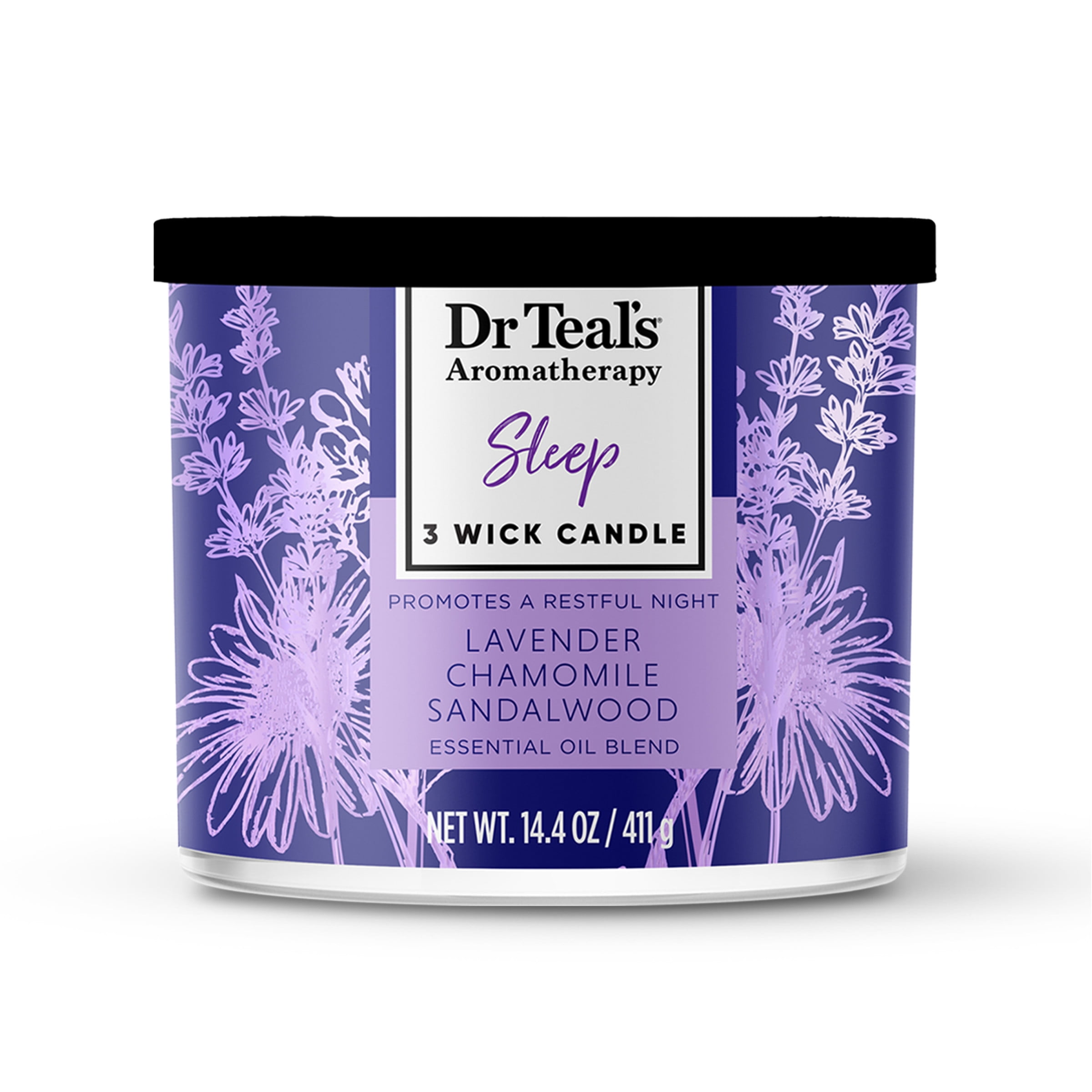Dr Teal's Aromatherapy Sleep Wellness Candle with Lavender, Chamomile ...