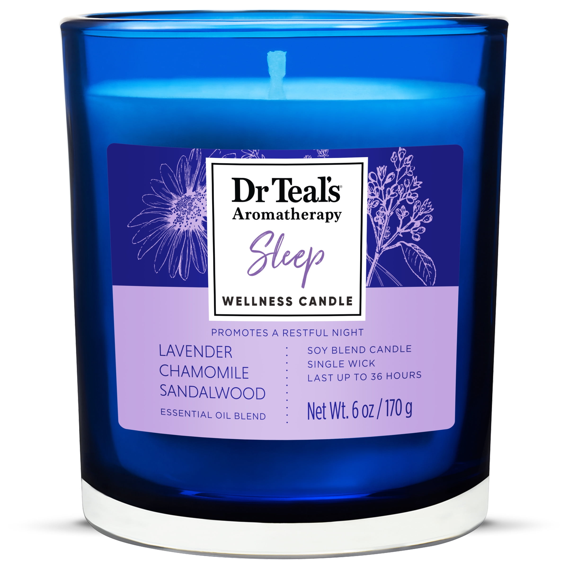 Dr Teal's Aromatherapy Sleep Wellness Candle, with Lavender, Chamomile ...