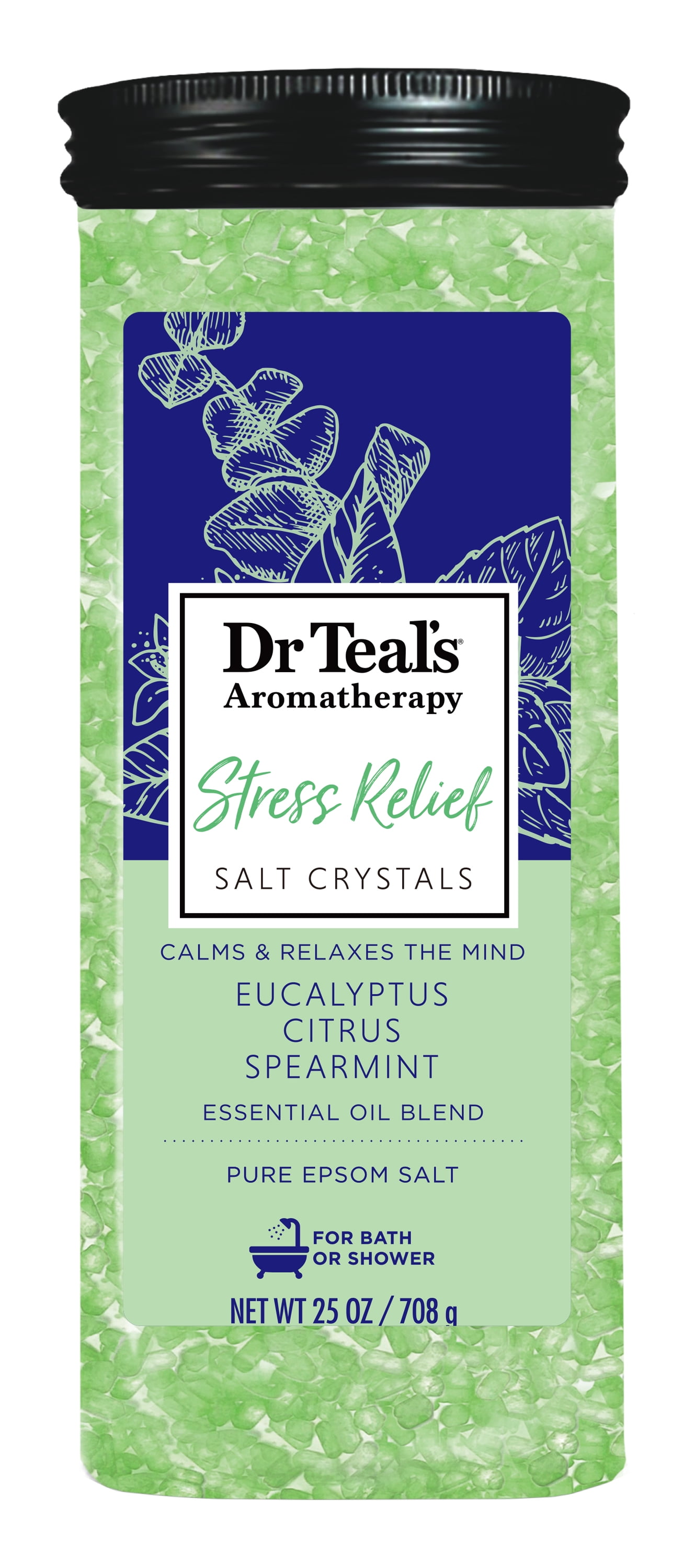 Dr Teal's Aromatherapy Stress Relief Salt Crystals with Eucalyptus ...