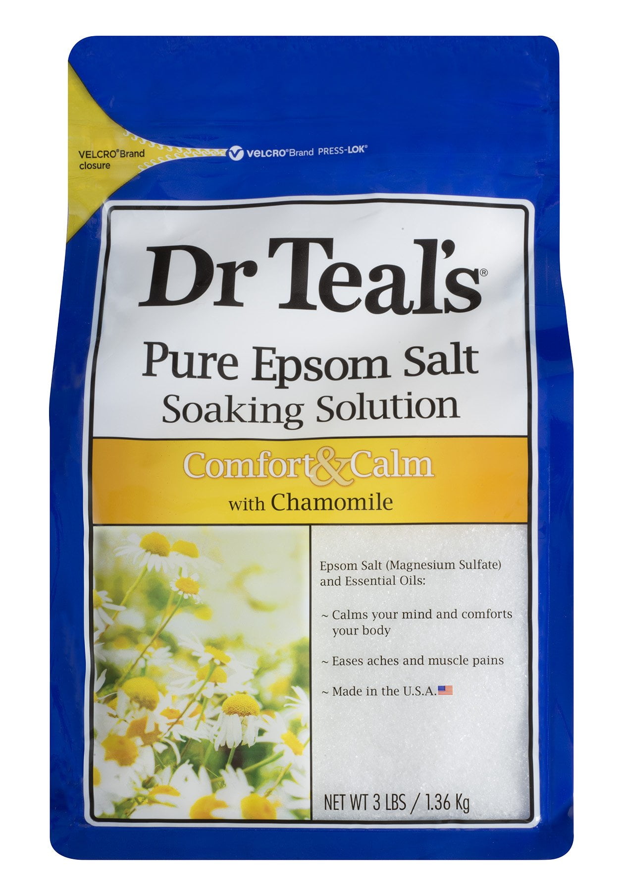 Dr Teal's Pure Epsom Salt Soaking Solution, Chamomile, 3 lbs (8 pack ...