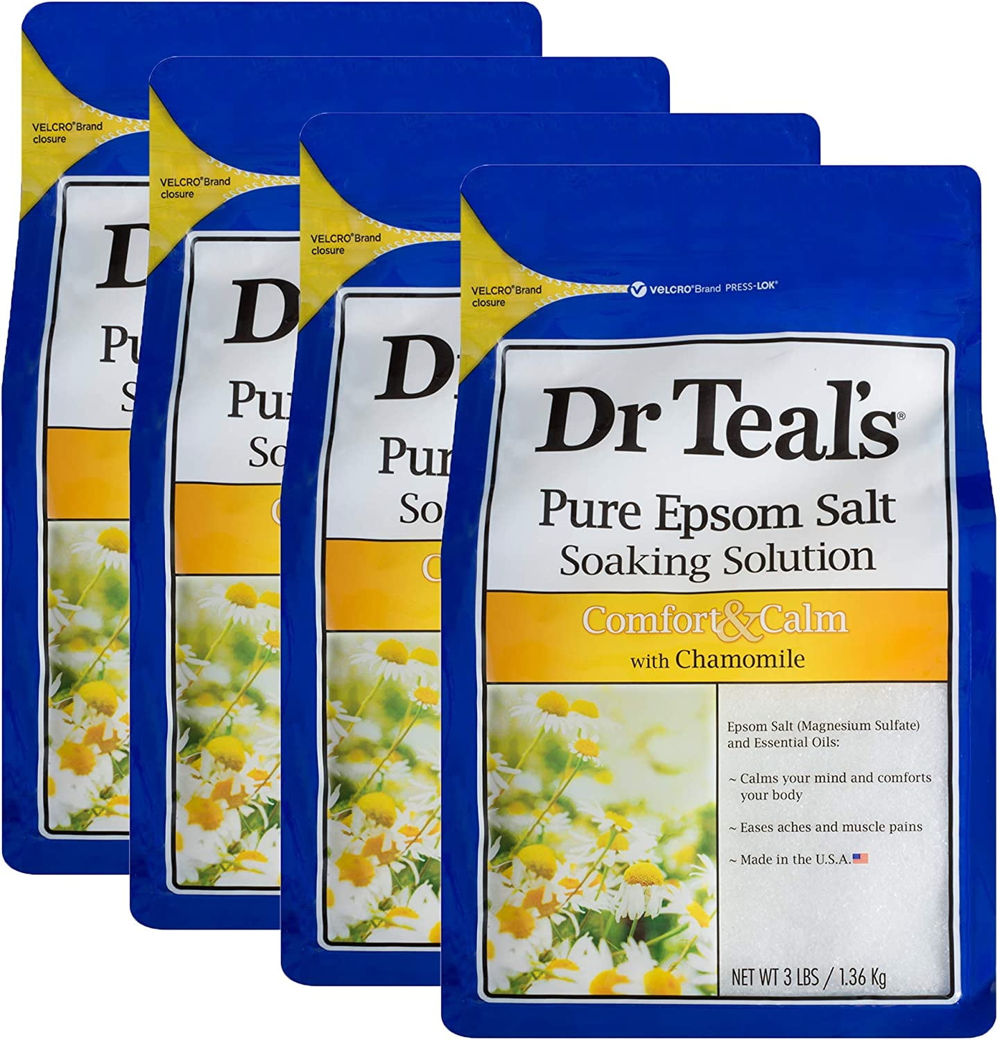 Dr Teal's Epsom Salt Soaking Solution, Comfort & Calm with Chamomile ...