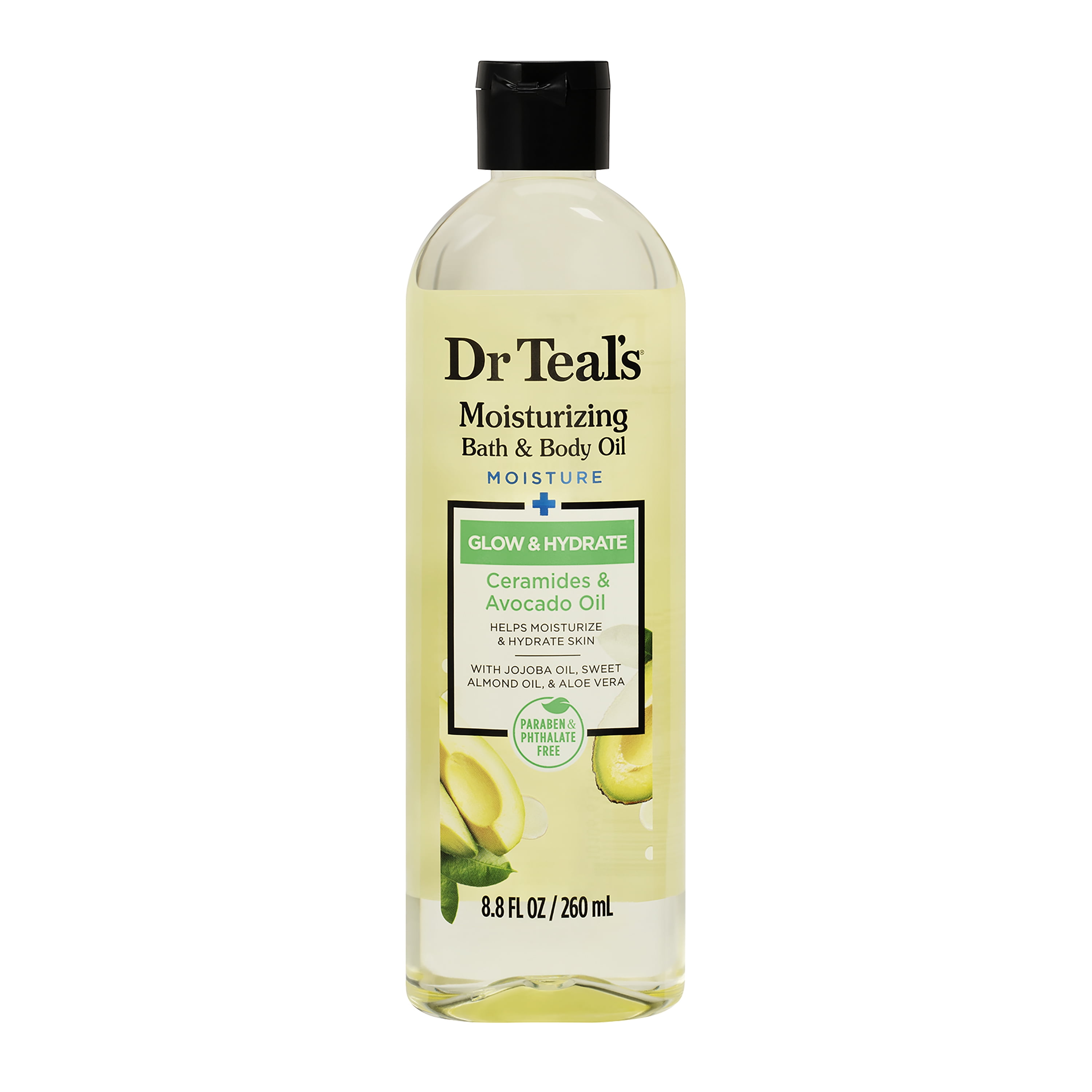 Dr Teal's Glow & Hydrate Bath & Body Oil with Ceramides and Avocado Oil ...