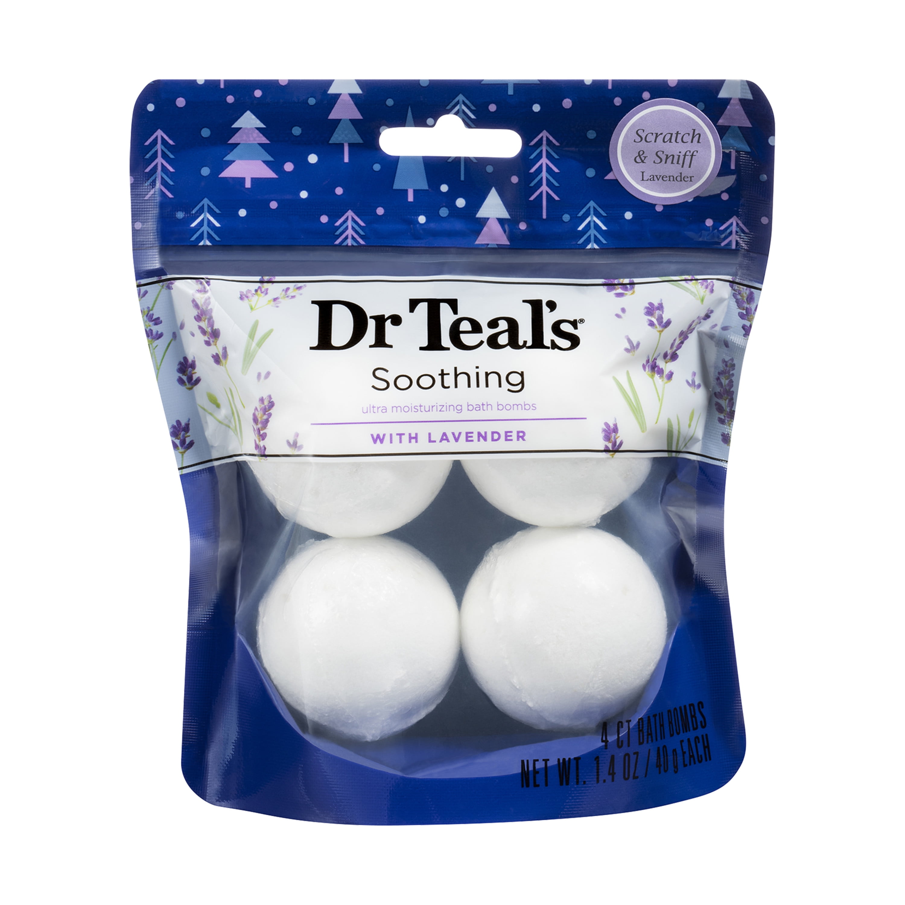 Dr Teal's Lavender Ultra Moisturizing Bath Bombs, 4 Piece - Walmart.com
