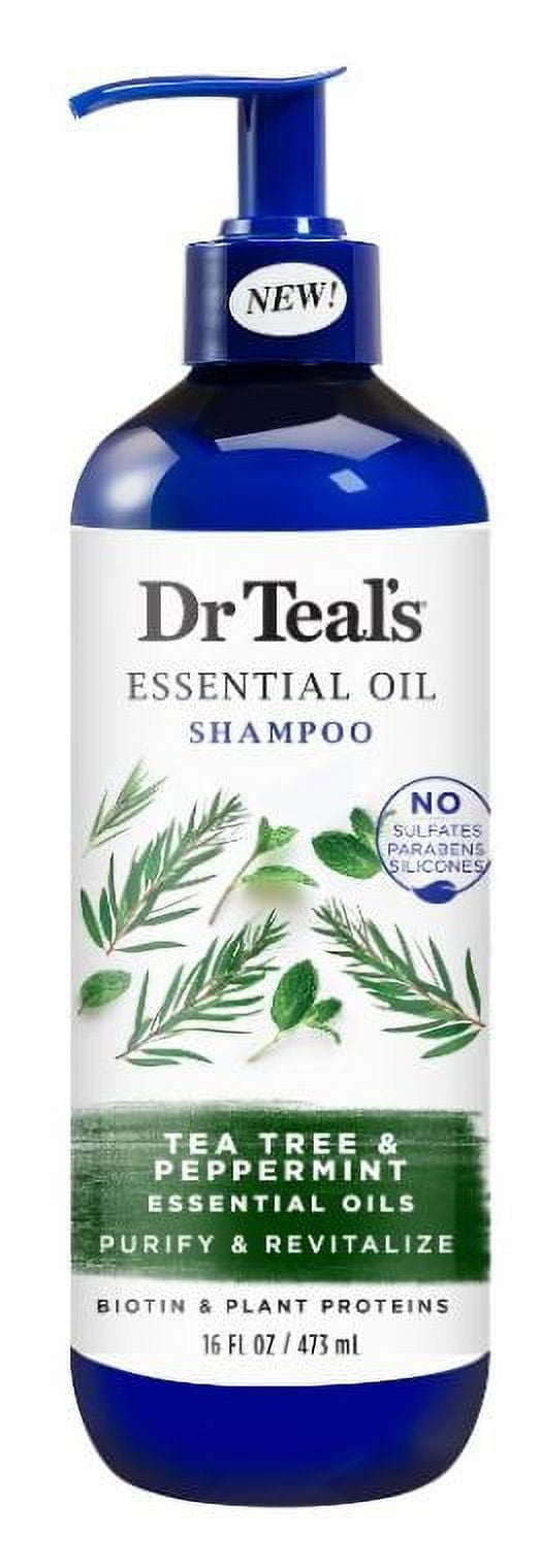 Dr Teal's Purify & Revitalize Tea Tree Essential Oil Shampoo, 16 oz ...