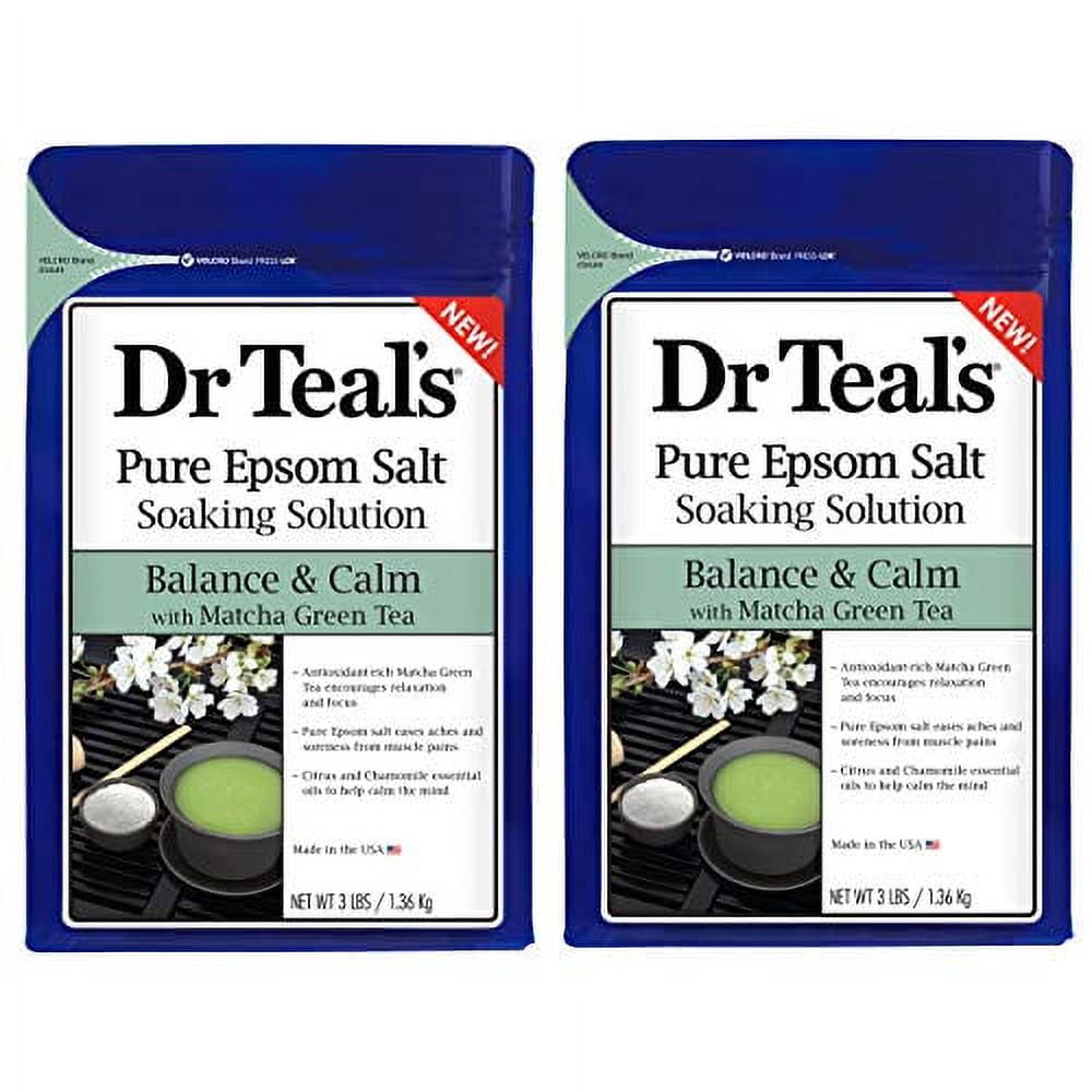 Dr Teal's Epsom Salt Matcha Green Tea Bath Soaking Solution - Balance ...