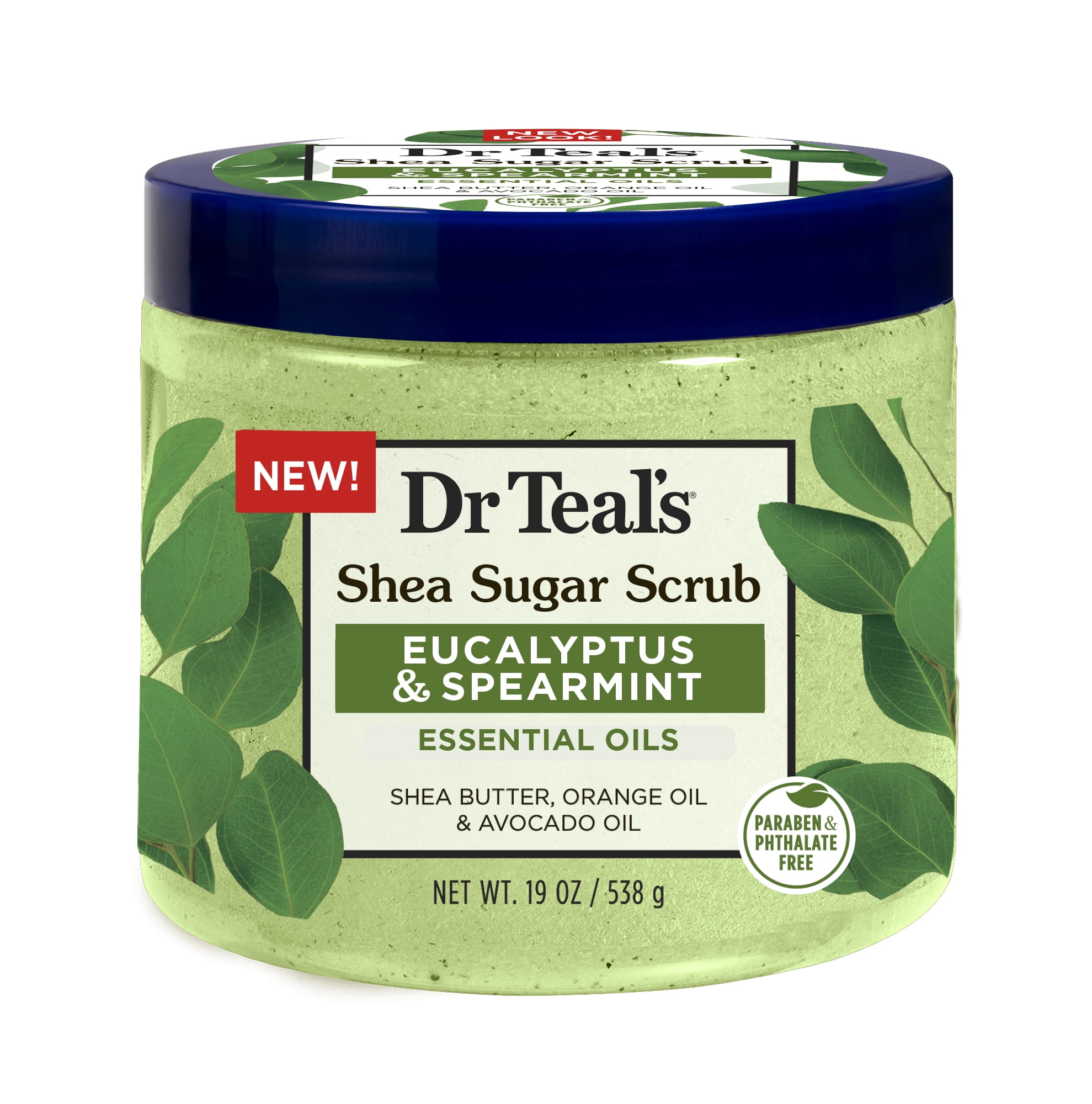 Dr Teal's Shea Sugar Body Scrub with Eucalyptus and Spearmint Essential ...