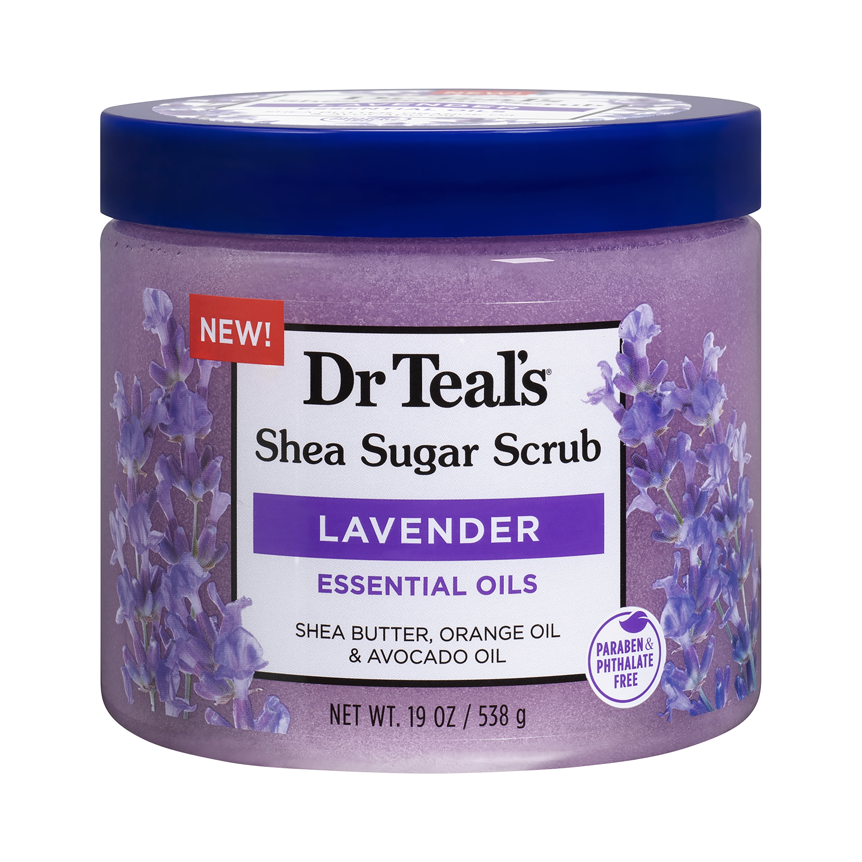 Dr Teal's Shea Sugar Body Scrub with Lavender Essential Oils, 19 oz ...