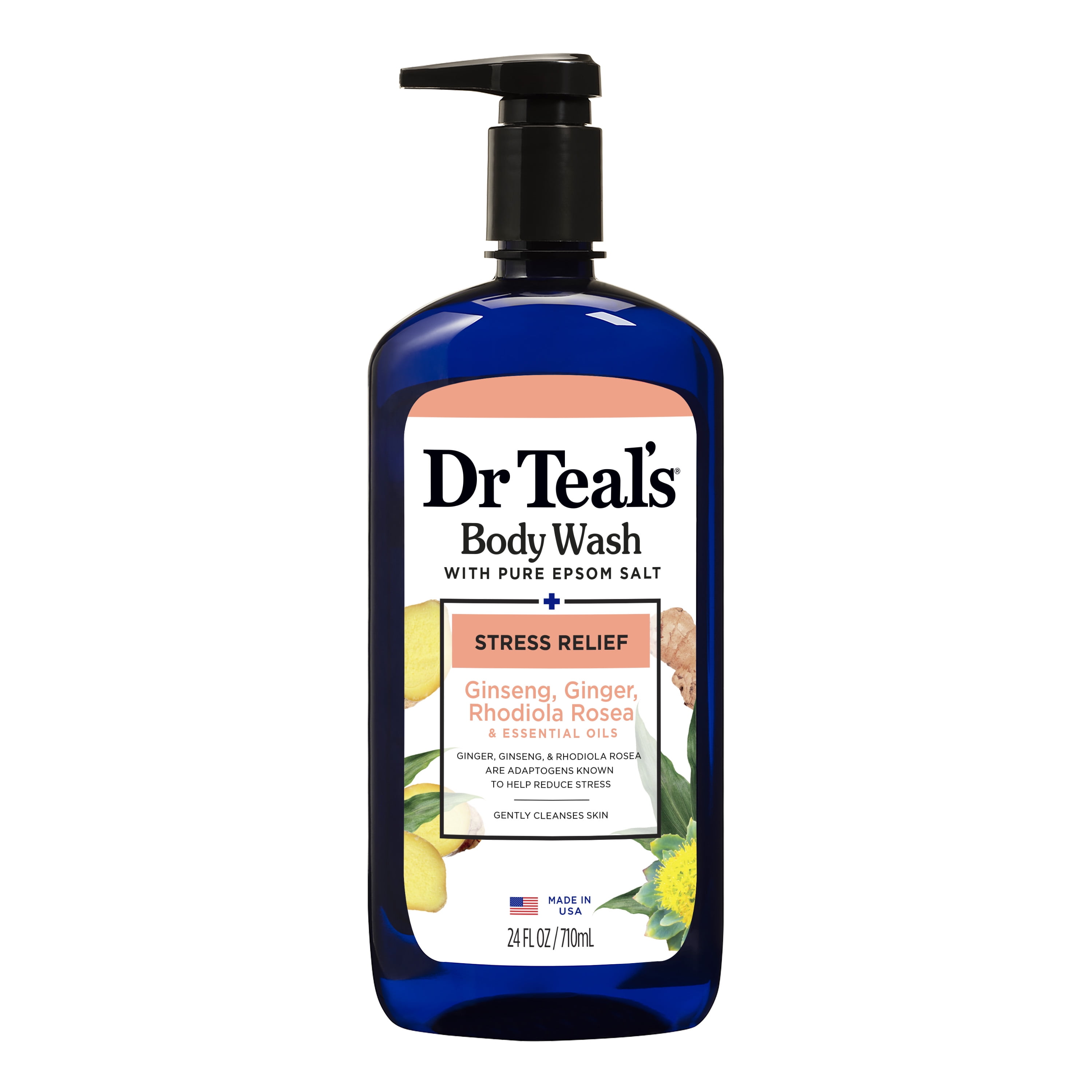 Dr Teal's Stress Relief Body Wash with Ginger, Ginseng & Rhodiola Rosea ...