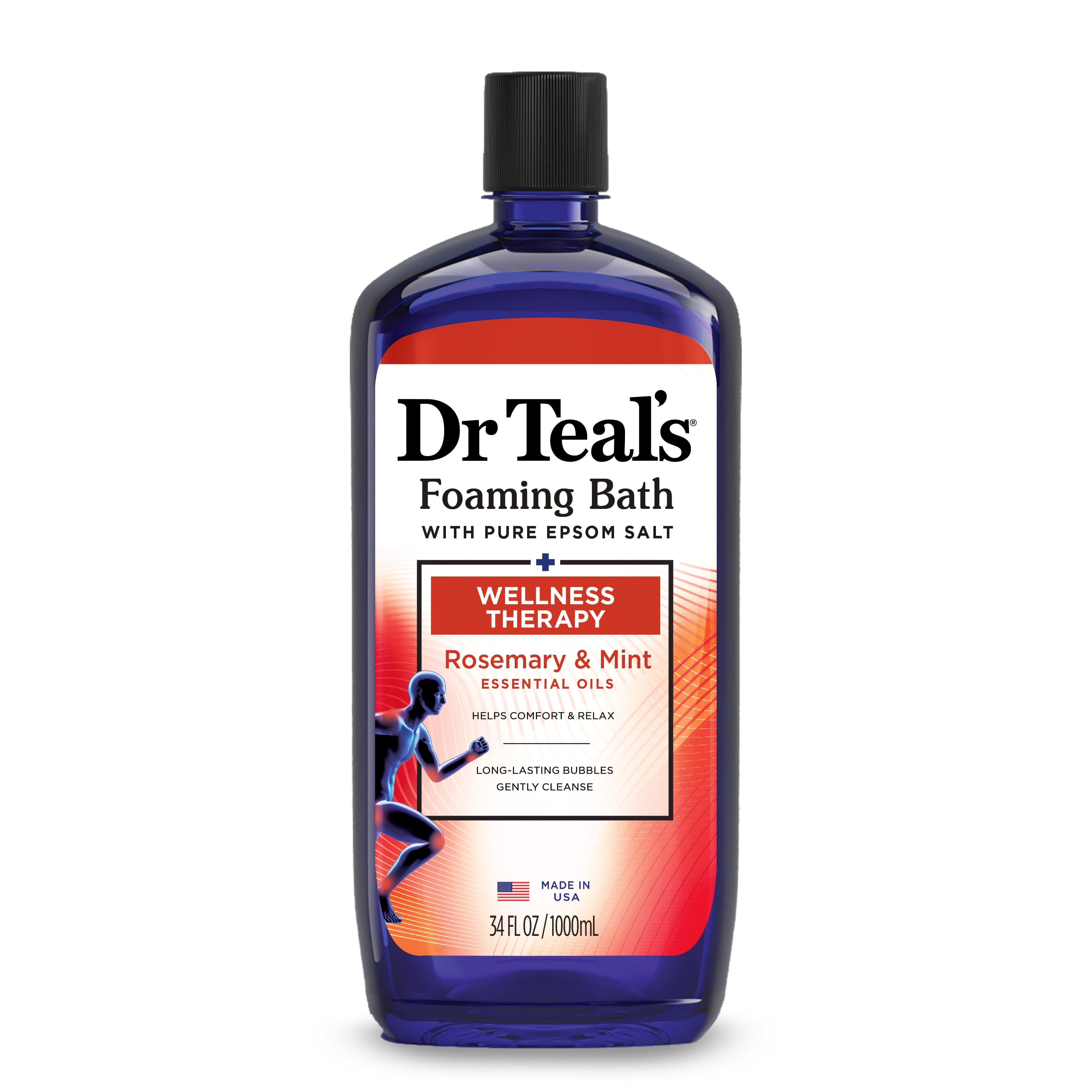 Dr Teal's Wellness Therapy Foaming Bath with Pure Epsom Salt ...