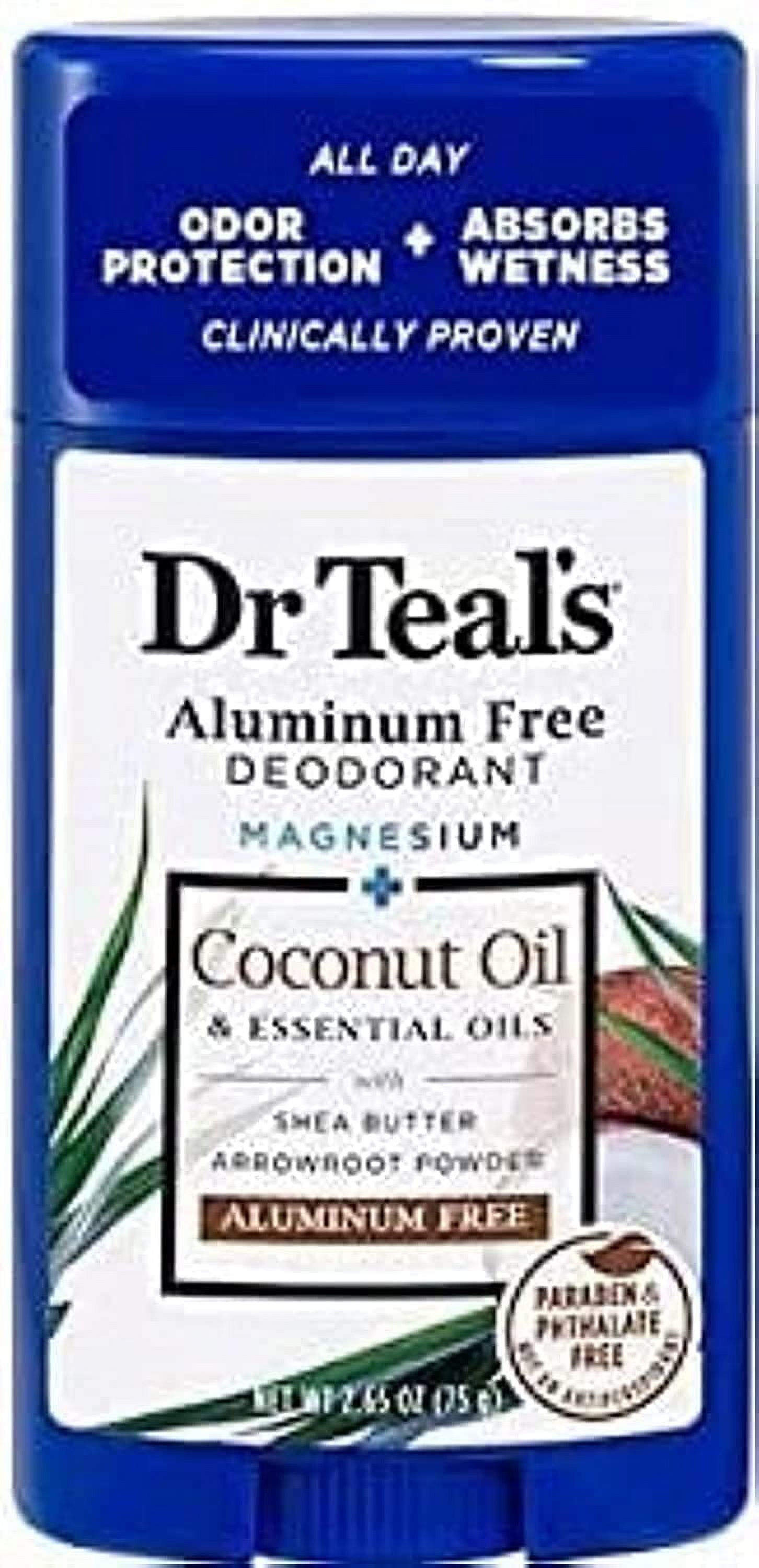 Dr Teals Aluminum Free Deodorant, Coconut Oil, 2.65 Oz, 3 Pack ...