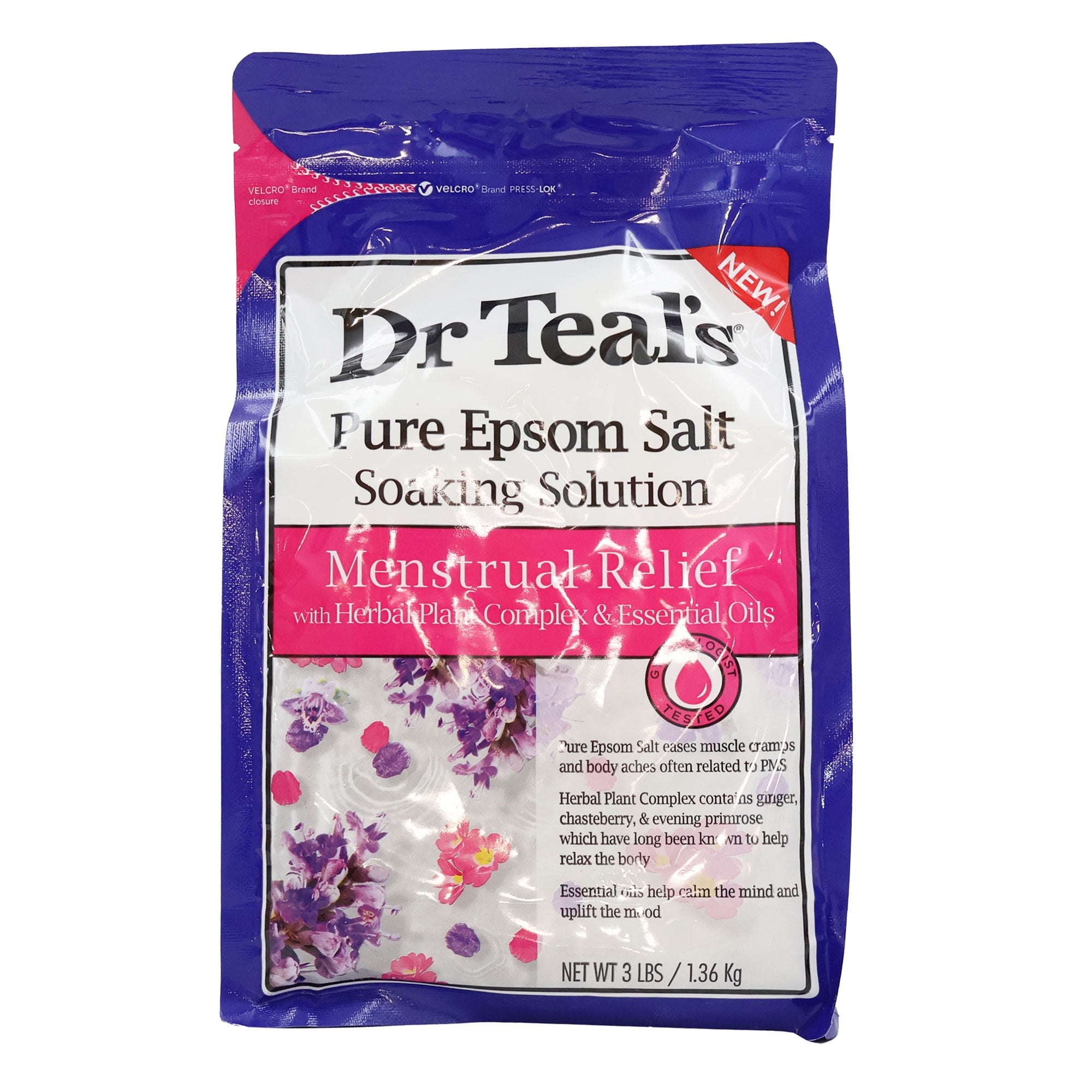 Dr Teals Epsom Salt Soaking Solution, Magnesium for Muscle Pain, PMS ...