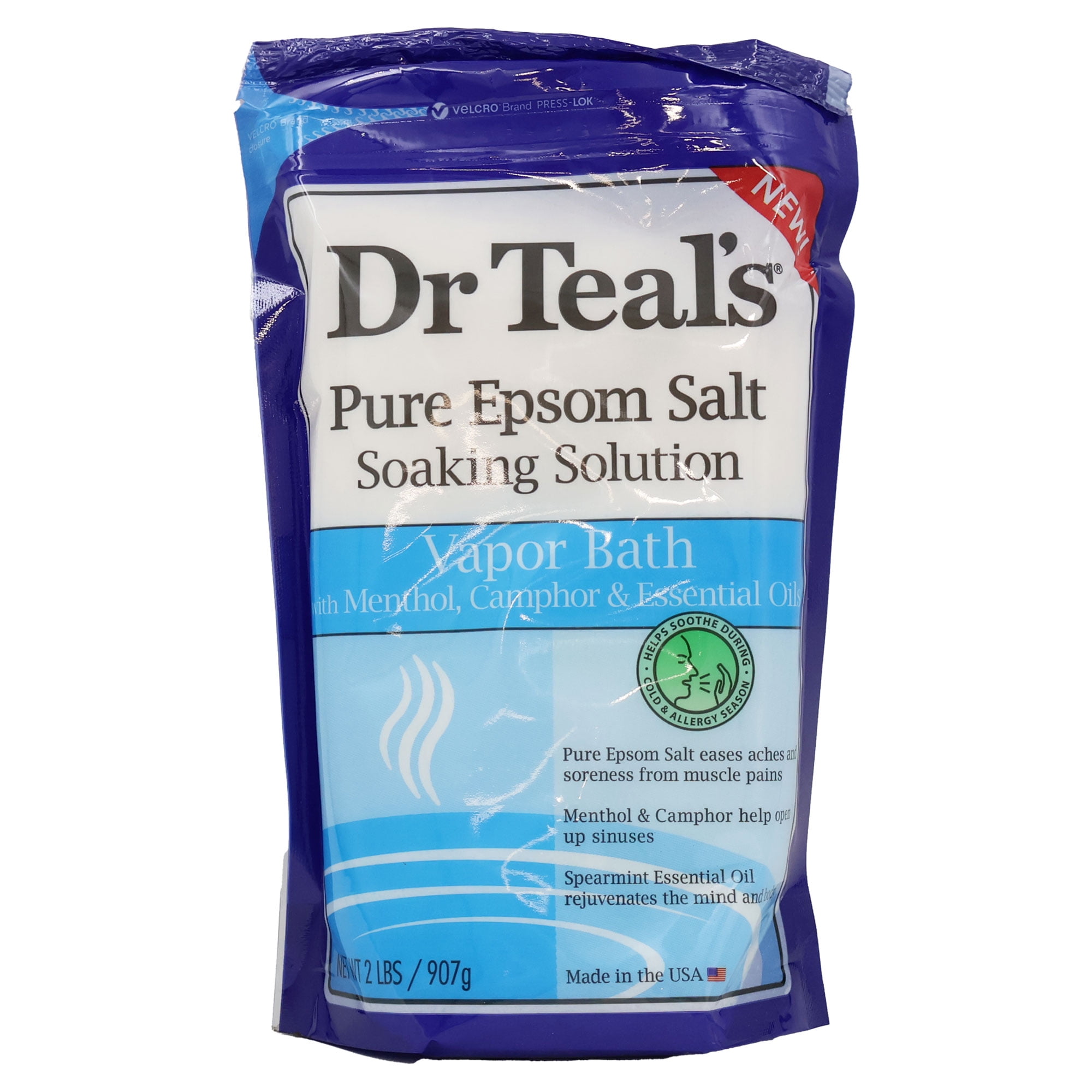 Dr Teals Epsom Salt Soaking Solution Vapor Bath, 2 LB., Pack of 2 ...