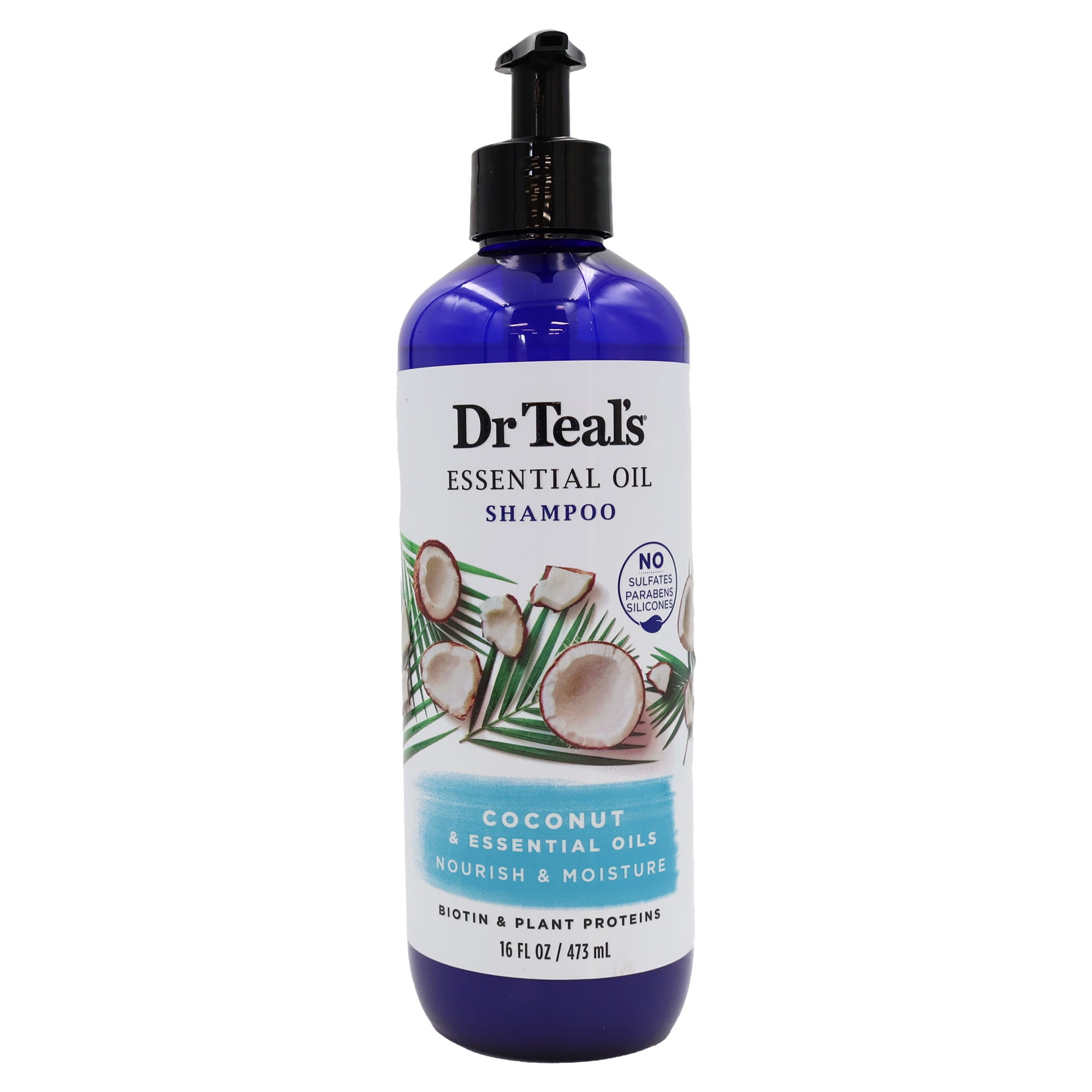 Dr Teals Essential Oil Shampoo Coconut, 16 Oz., Pack of 6 - Walmart.com