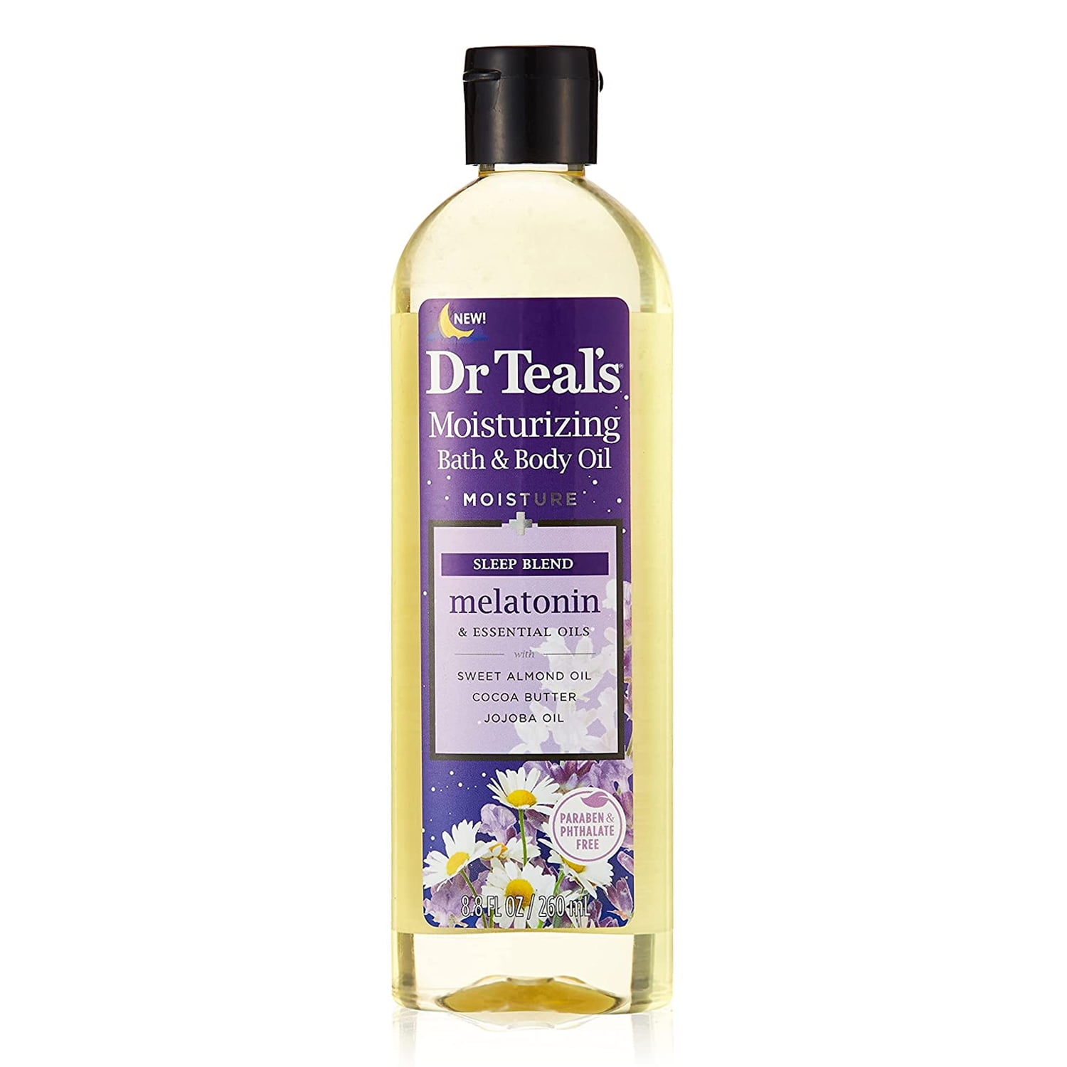 Dr Teals Moisturizing Bath and Body Oil Melatonin Essential Oil 8.8 Oz ...
