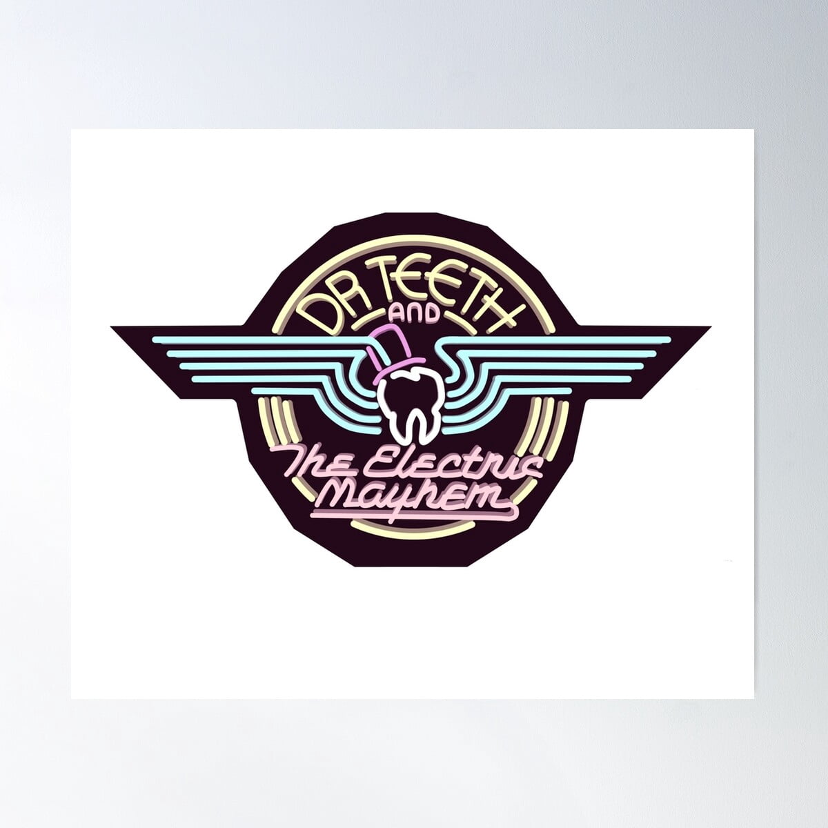 Dr Teeth And The Electric Mayhem Band Logo Poster Wall Art, Modern Wall ...