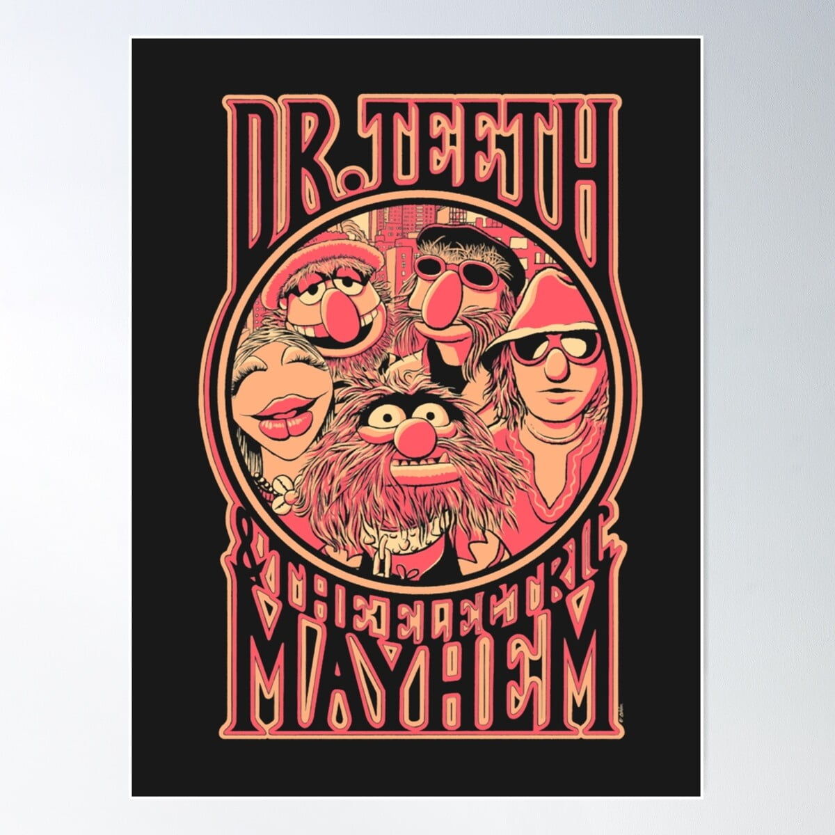 Dr. Teeth Poster Wall Art, Modern Wall Decor For Living Room Bedroom ...