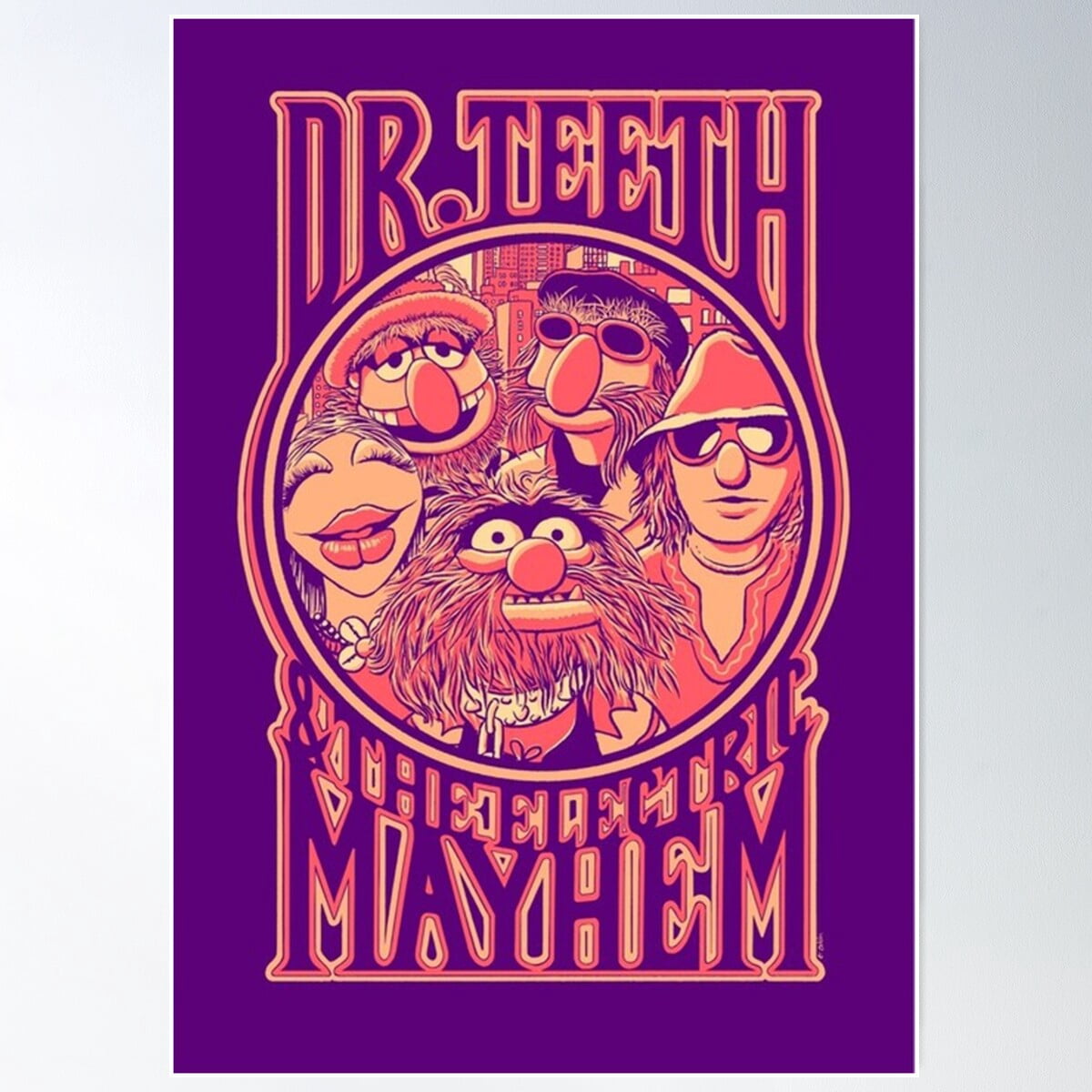 Dr. Teeth Poster Wall Art, Modern Wall Decor For Living Room Bedroom ...