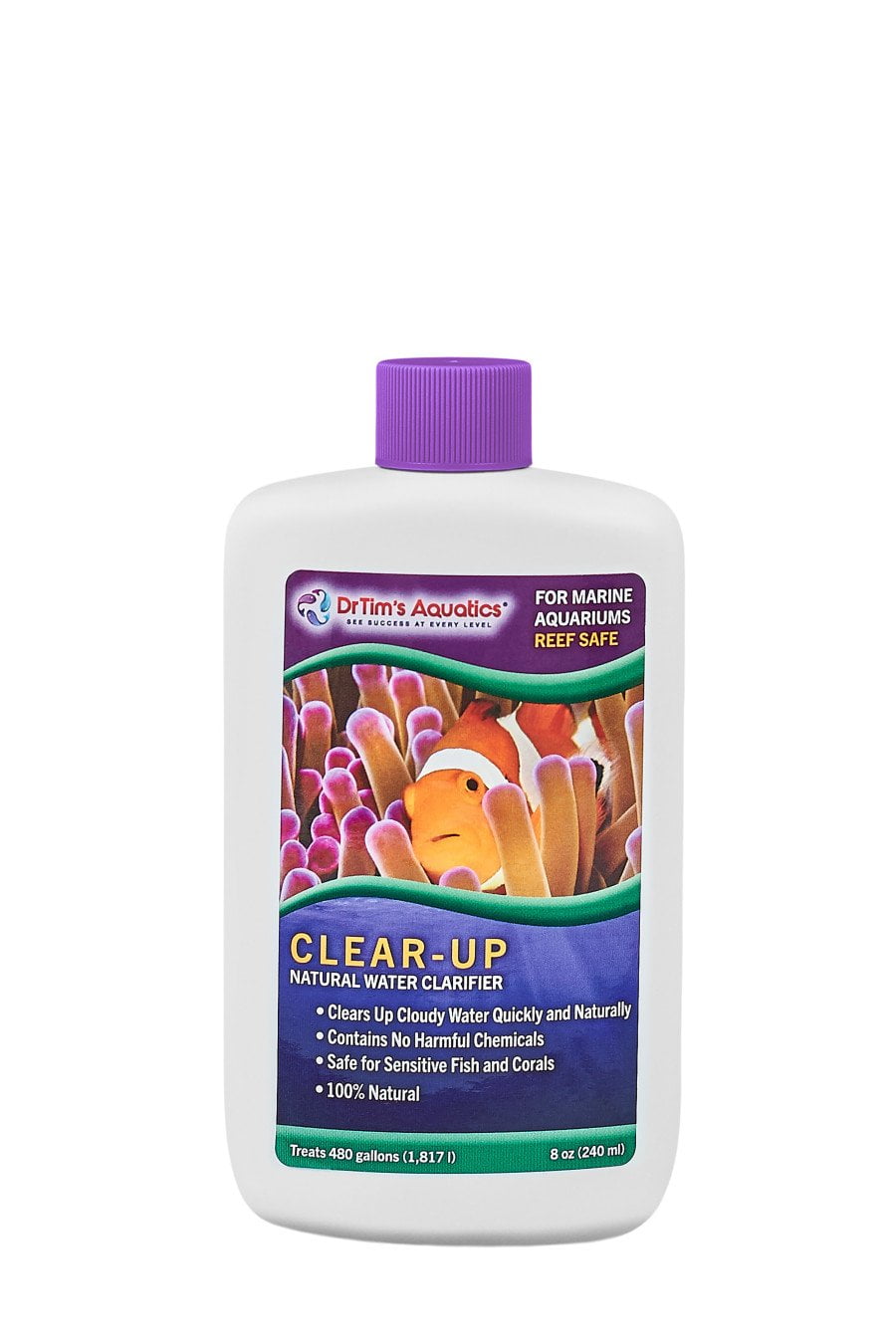 Dr. Tim's Aquatics Clear-UP Natural Water Clarifier for Reef Aquarium 8 ...