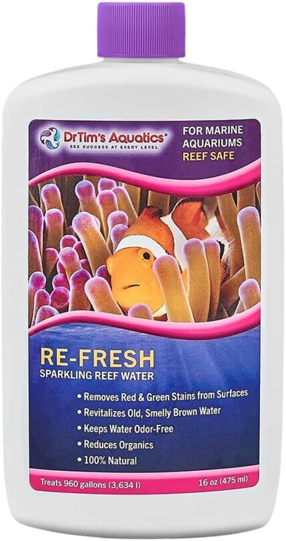 Dr Tim’s Aquatics Natural Re-Fresh for Natural and Clean Water for Reef ...