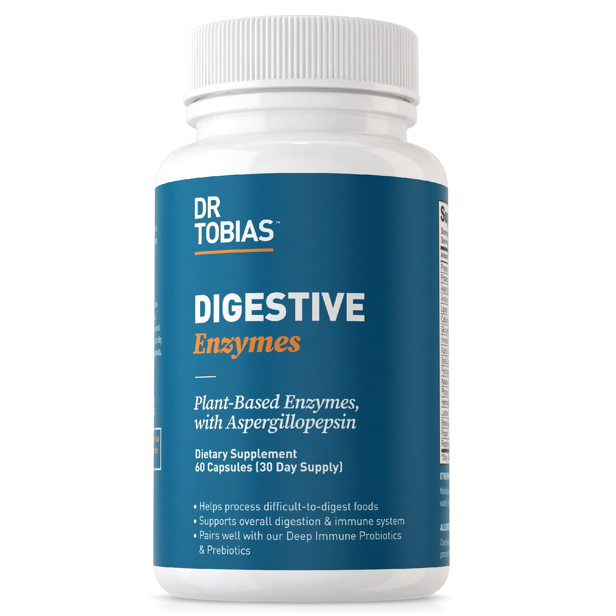 Dr. Tobias Digestive Enzymes with Amylase, Bromelain, Lipase, Lactase ...