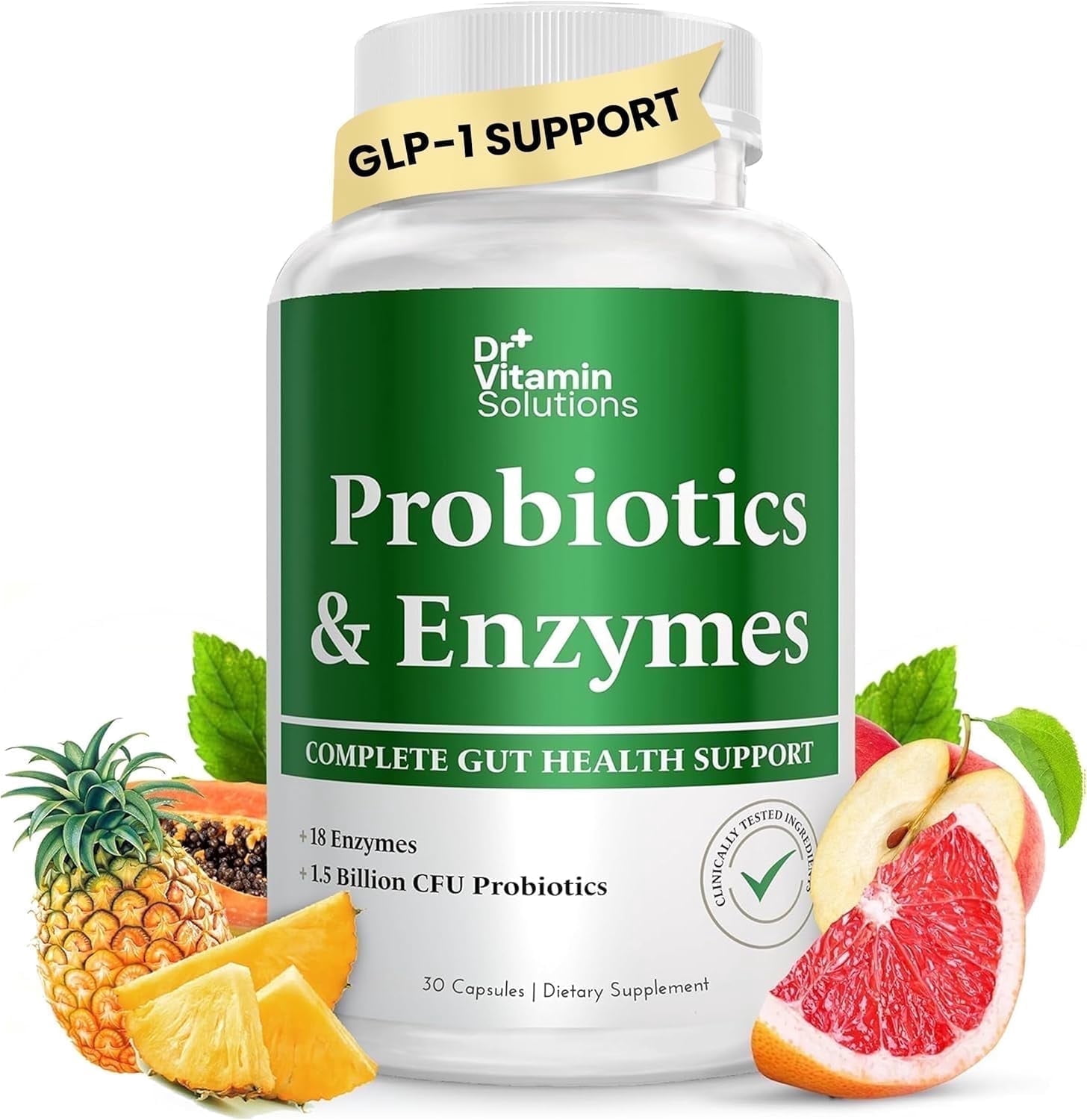 DR VITAMIN SOLUTIONS Digestive Enzyme & Viable Culture Blend for Men ...