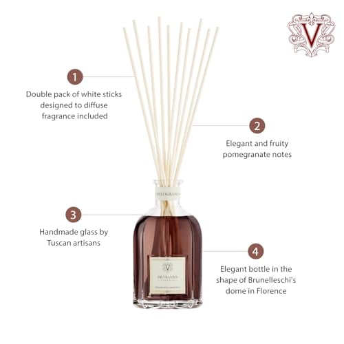 Dr. Vranjes - Melograno 250 ml Diffuser + Double Pack of White Sticks (3 Pieces Bundle) - Luxury ...