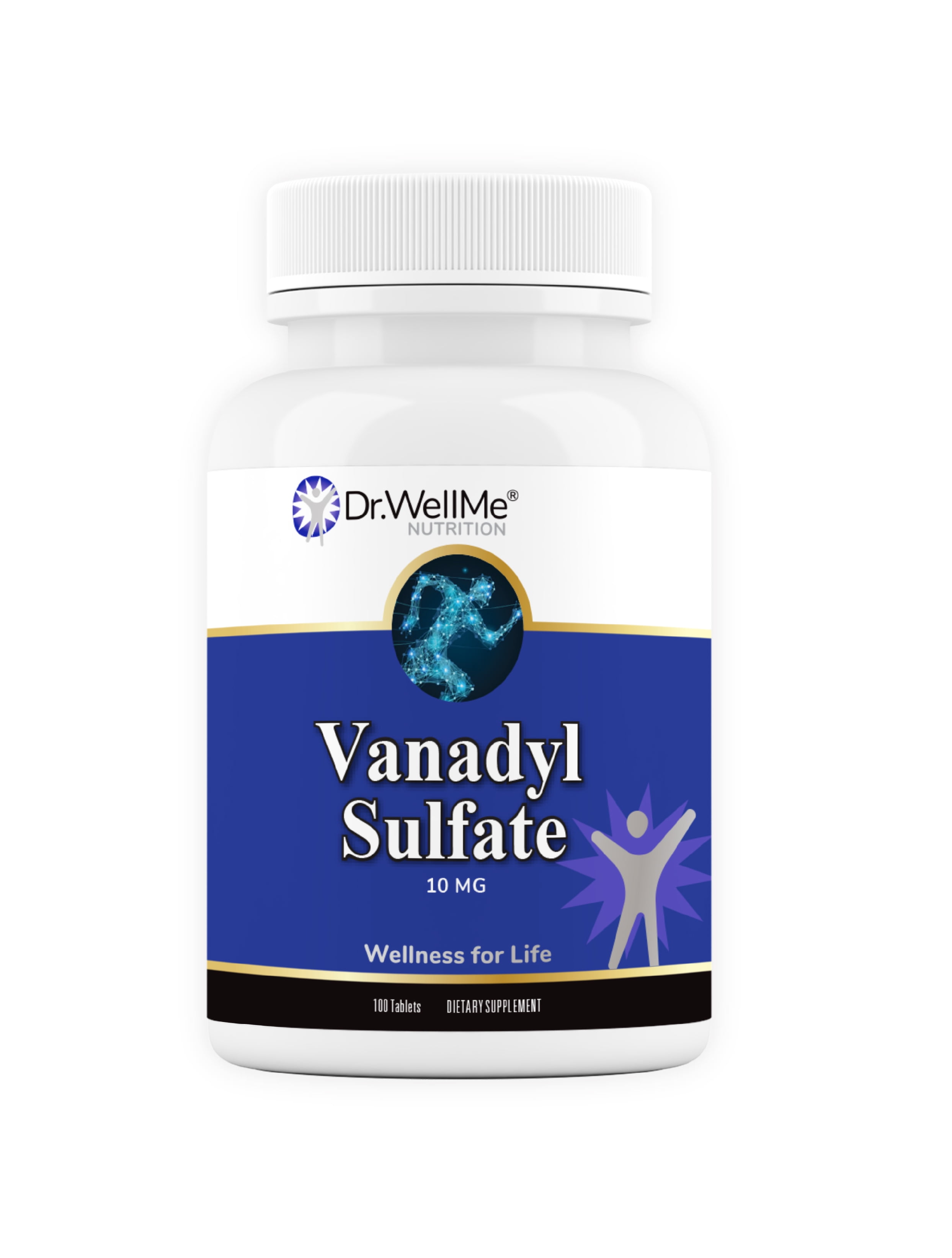 Dr.WellMe Nutrition Vanadyl Sulfate Supplement 10 mg, Maintains Healthy ...