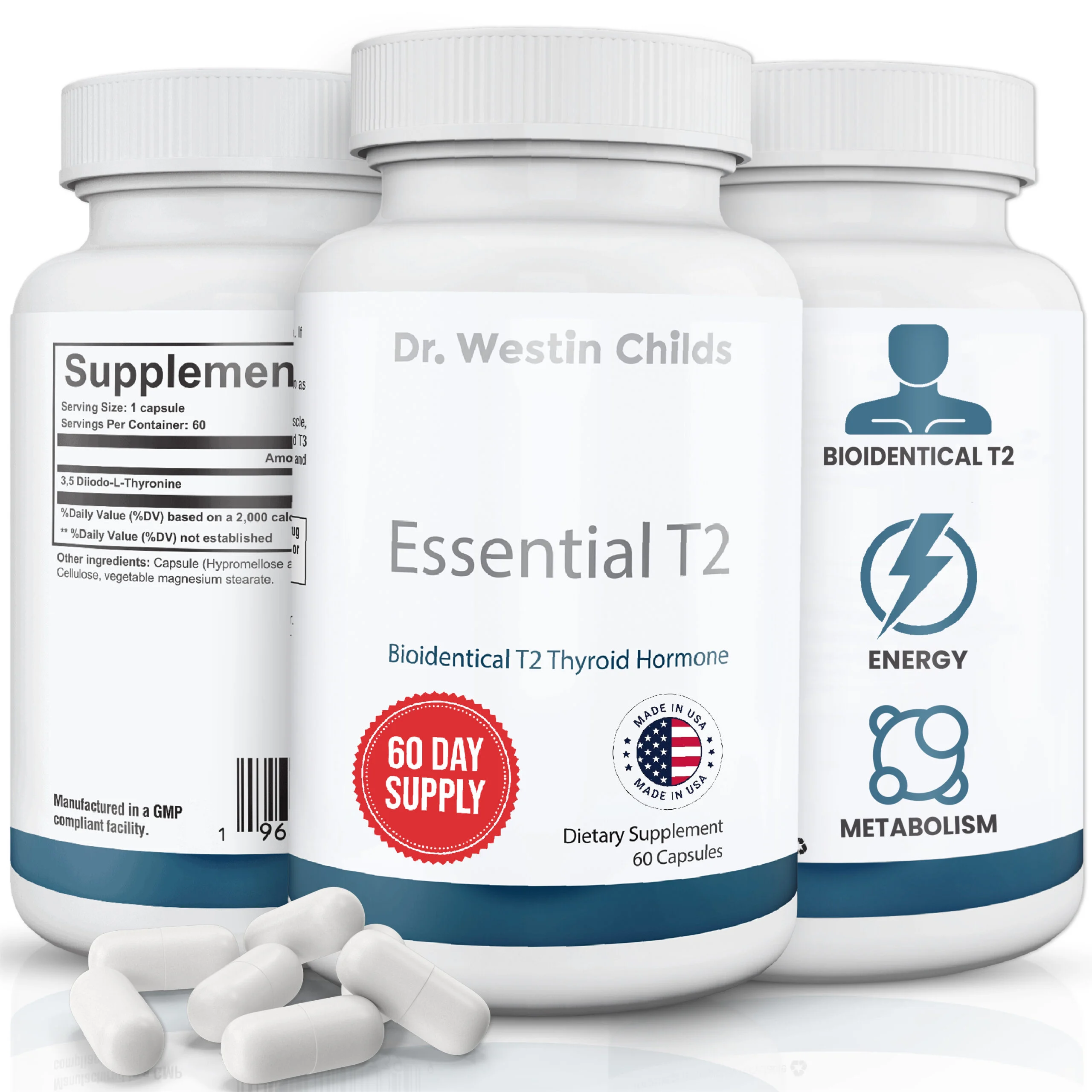 Dr. Westin Childs Essential T2 - T2 Support for Hypothyroidism, Hashimoto's, Thyroidectomy & Rai ...