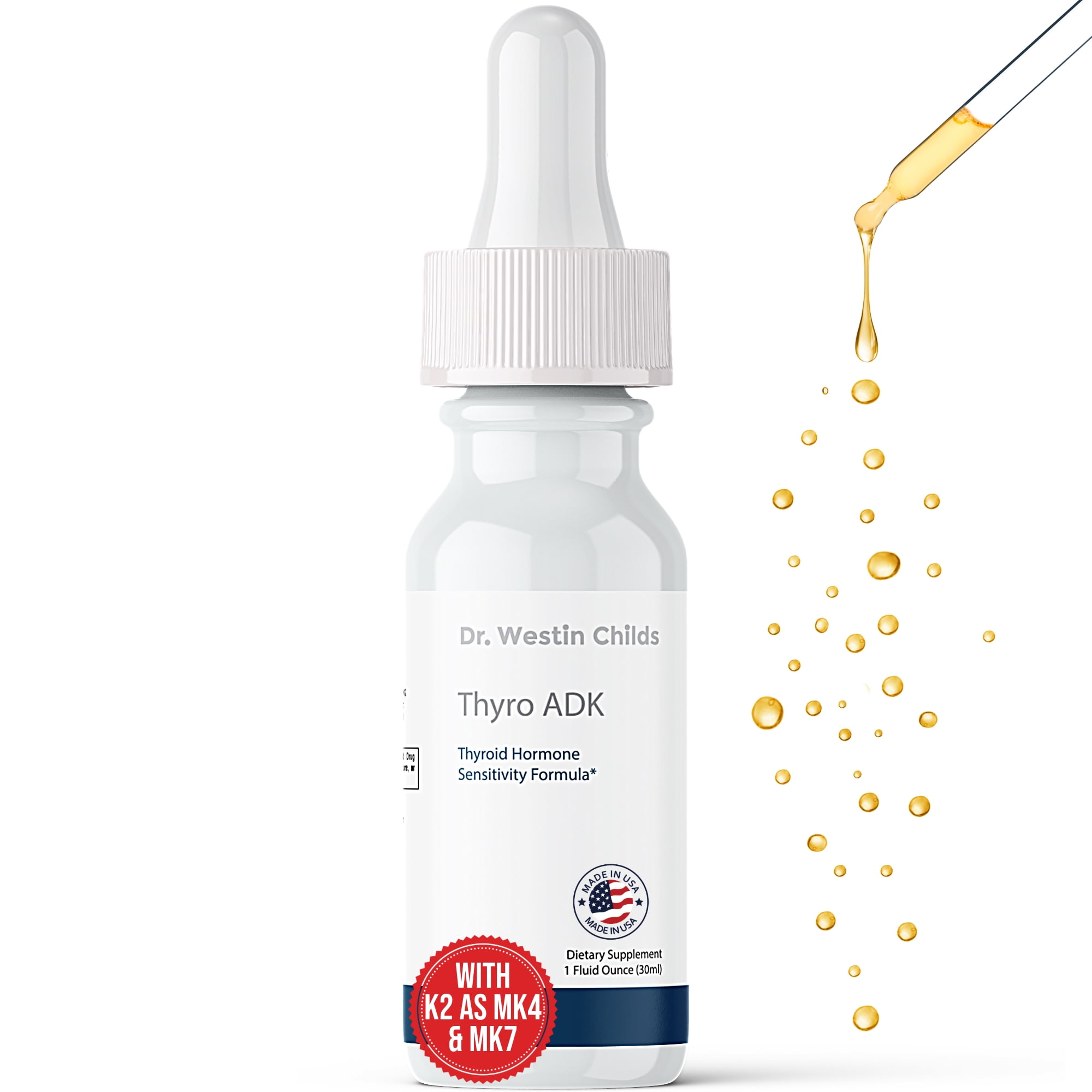 Dr. Westin Childs Thyro ADK - Thyroid Hormone Sensitivity Formula with Vitamin A, D, K2 (as MK4 ...