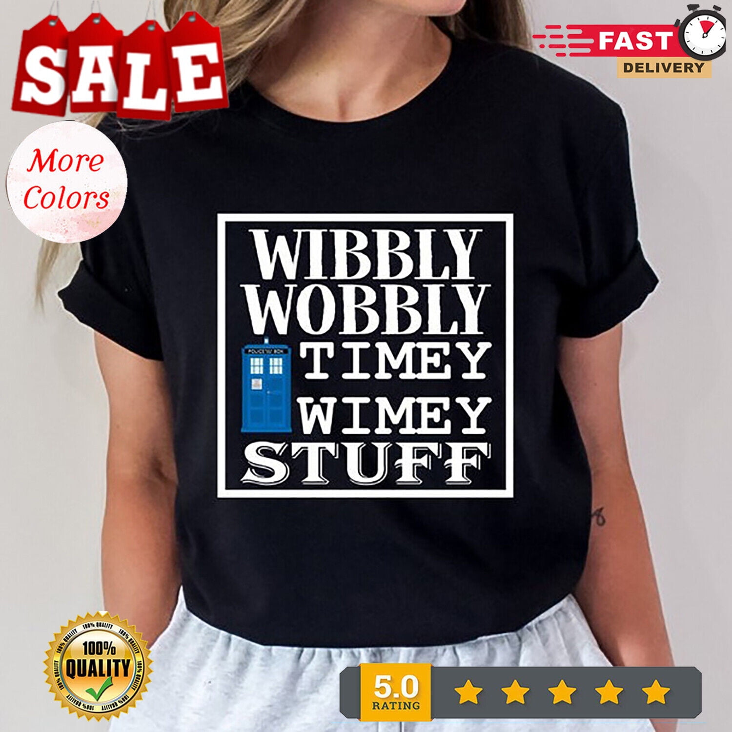 Dr. Who Premium T-Shirt, Wibbly Wobbly Timey Wimey Stuff Shirt, Police ...