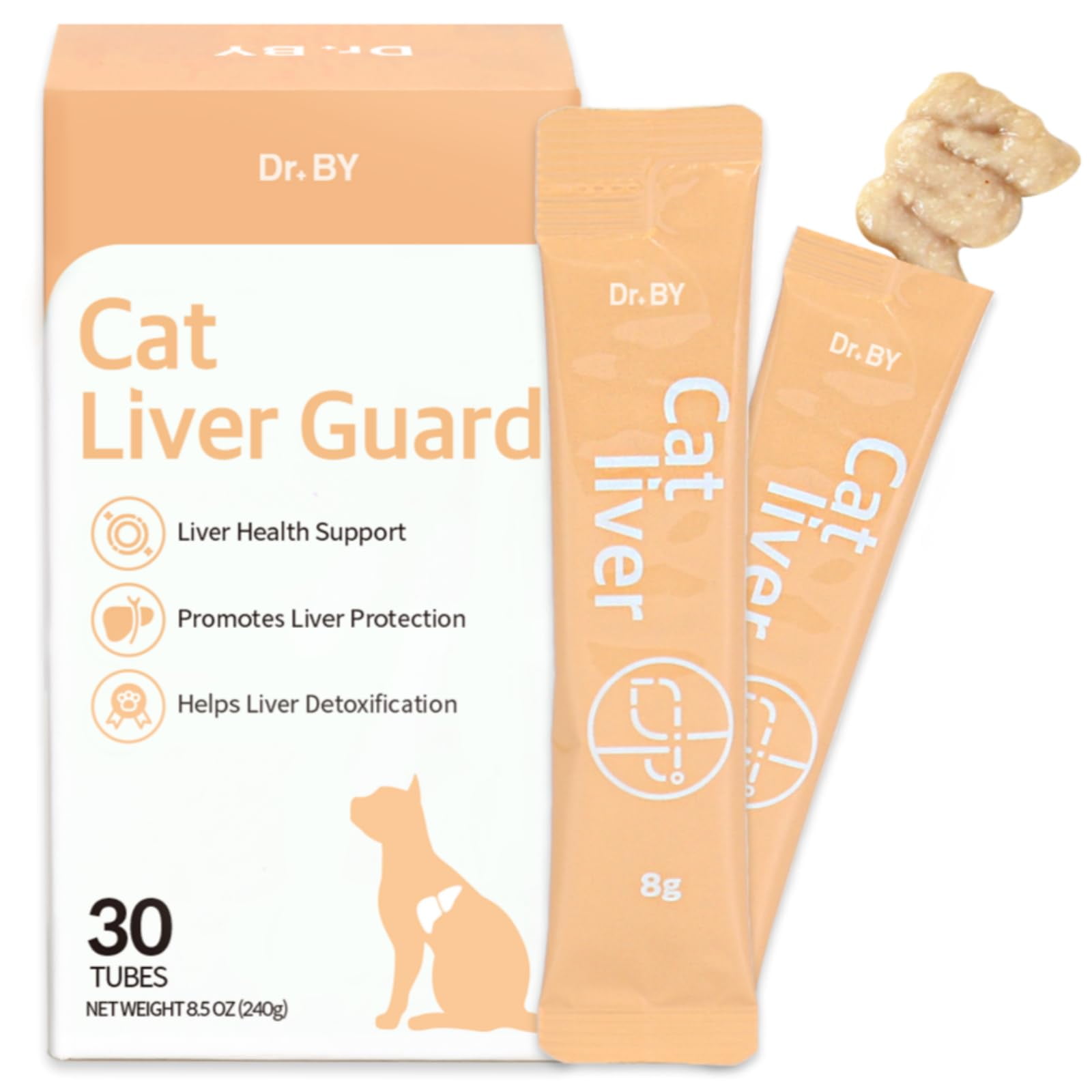 Dr.by Cat Liver Guard Squeezable Liver Supplement for Cats Feline ...