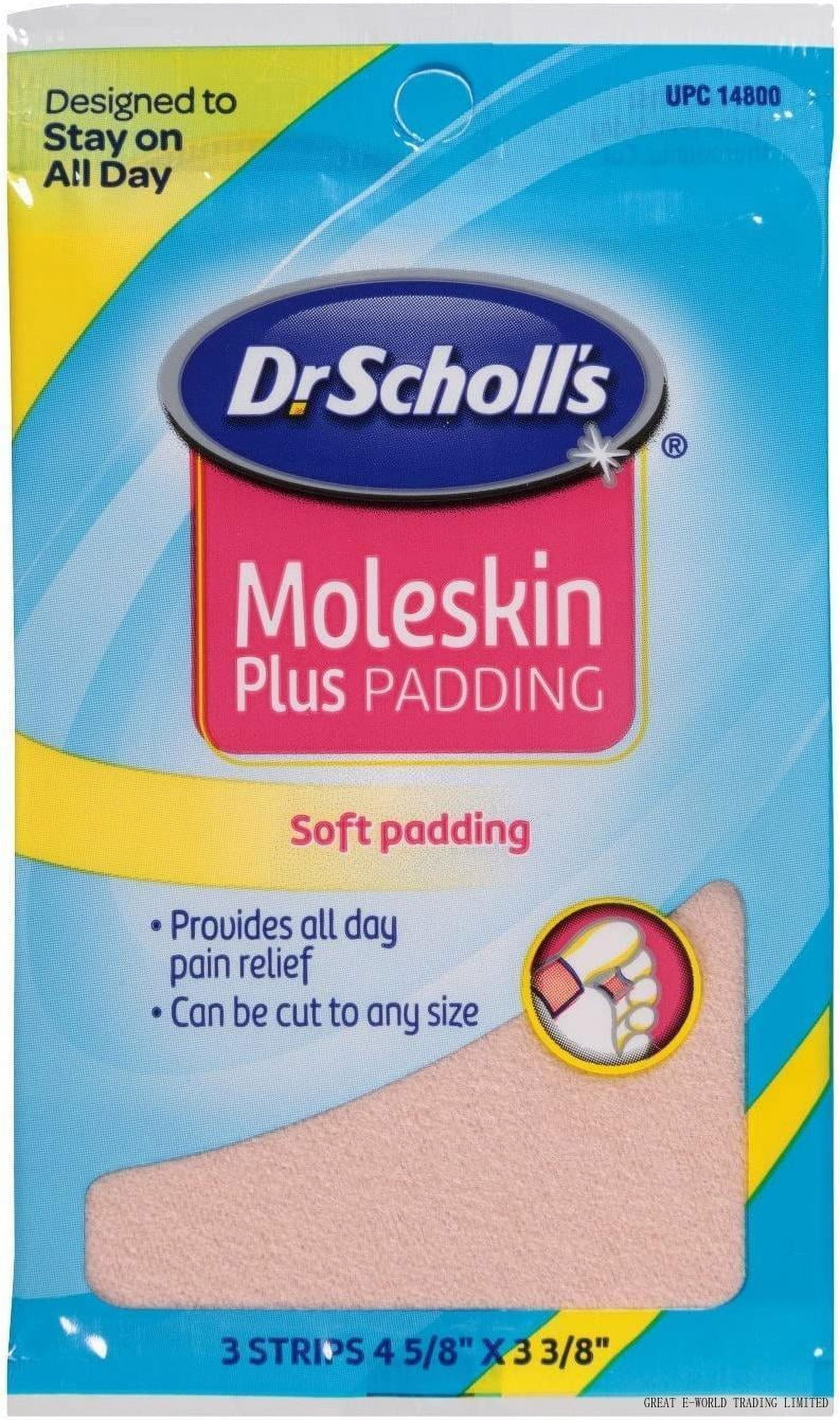 Dr. 's Moleskin Plus 4 5/8-Inch X 3 3/8 Inch Padding, 3-Count Packages ...