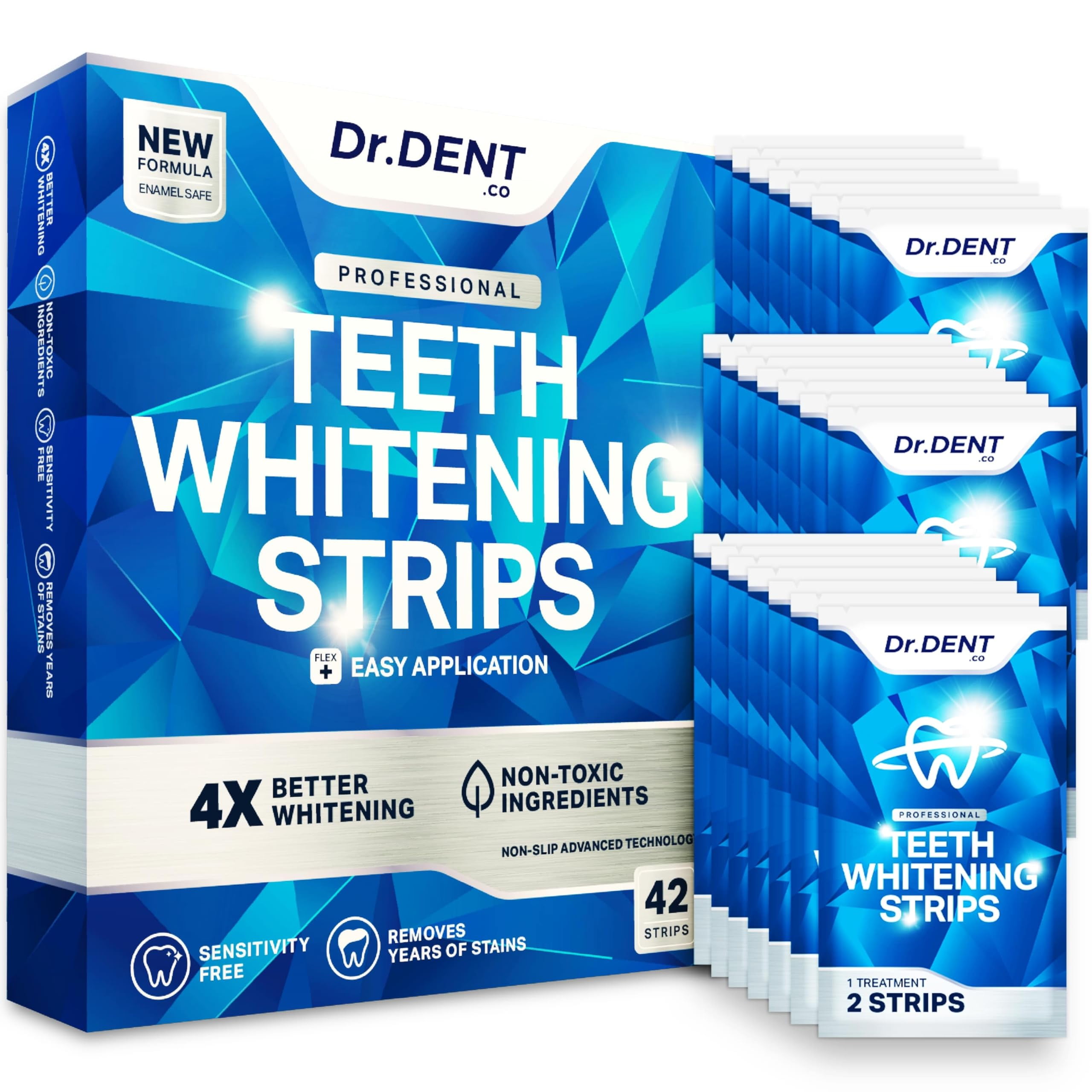 DrDent Professional Teeth Whitening Strips 21 Treatments - Safe for ...