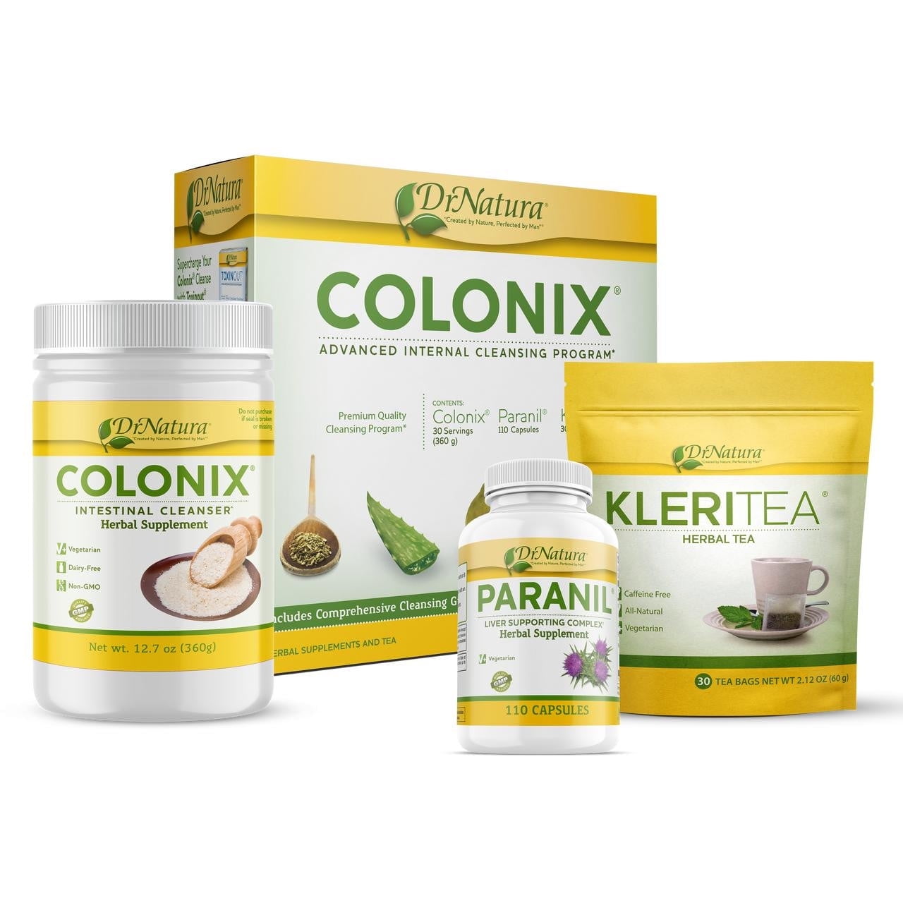 DrNatura Colonix Kit - Contains Cleanser Paranil & KleriTea - Walmart.com