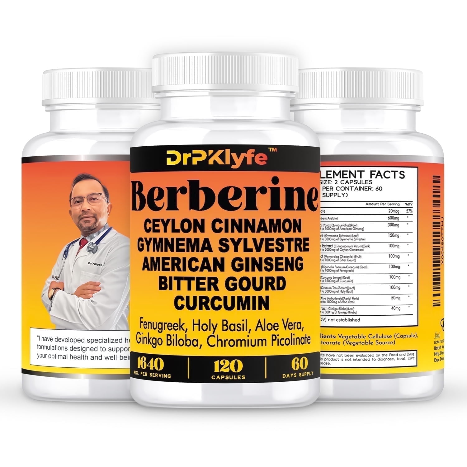 DrPKlyfe's Berberine-Cinnamon-Gymnema-Ginseng-Bitter Gourd-Curcumin ...