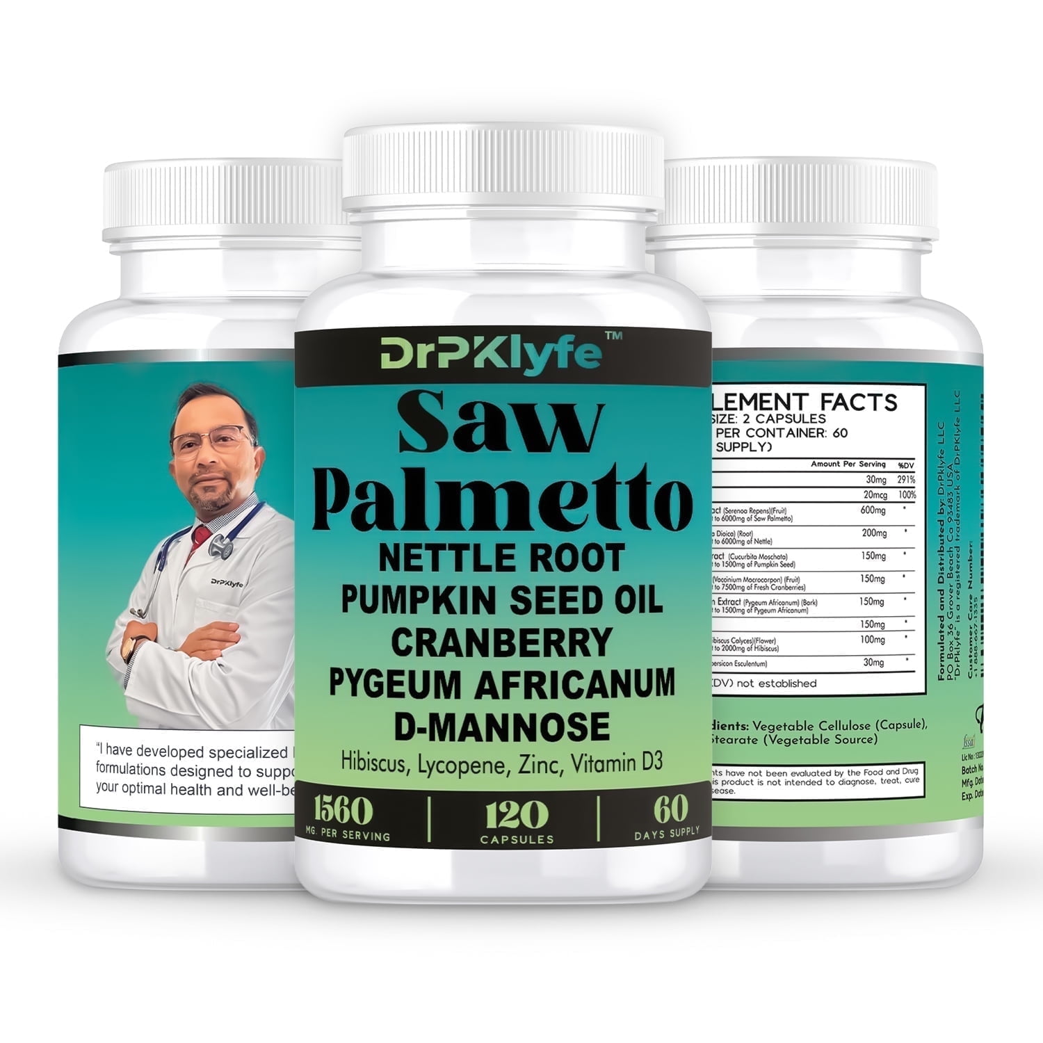 DrPKlyfe's Saw Palmetto-Nettle Root-Pumpkin Seed Oil-Cranberry-Pyegium ...
