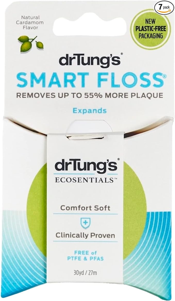 DrTung's Smart Floss - Natural Floss, PTFE & PFAS Free Floss, Gentle on ...