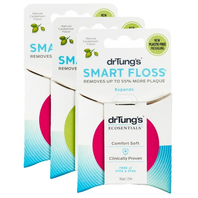 DrTung's Smart Floss - YPF5 Natural, PTFE & PFAS Free Floss, Gentle on ...