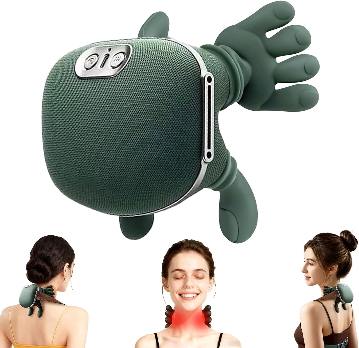 DrVibro Neck Massager, Shiatsu Neck and Back Massager with Heat, 4D ...