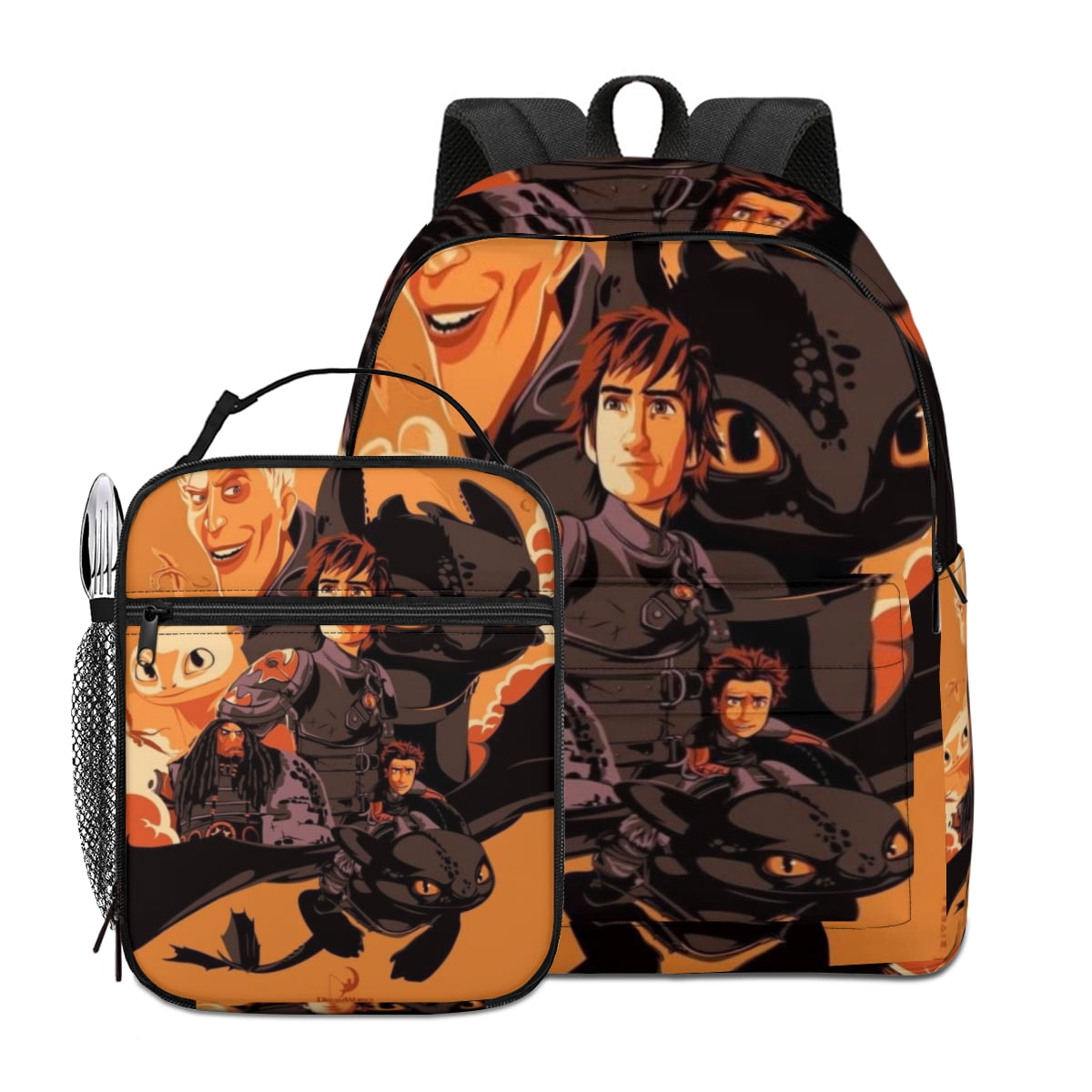 How to Train Your Dra×gon Backpack with Insulated Lunch Box Set Unisex ...