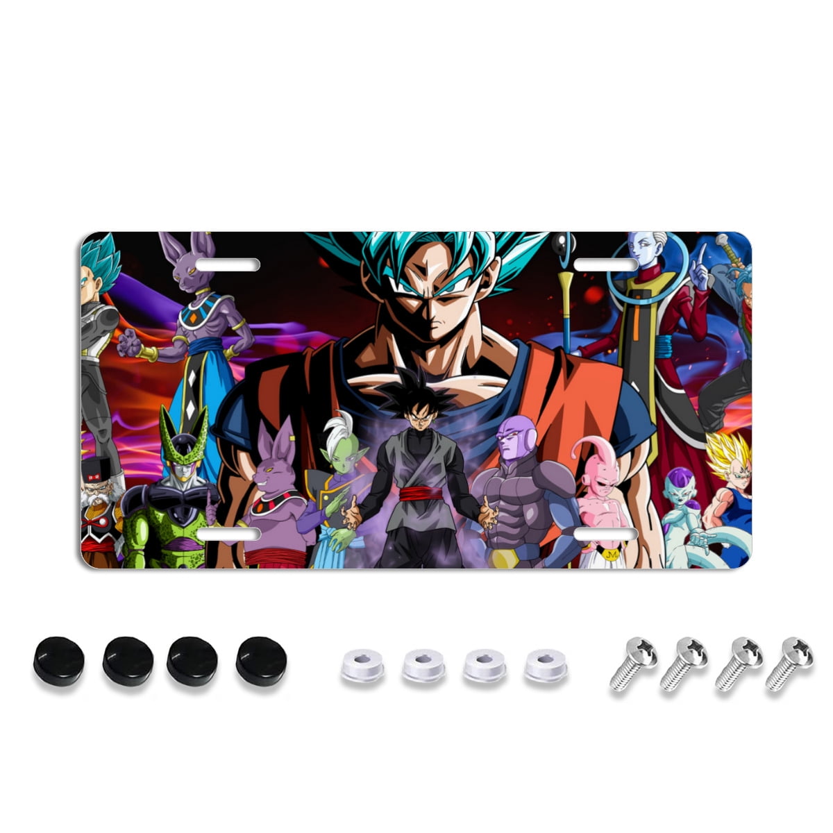 Dra×gon Ball Anime License Plate Cover Personalized Car License Plate ...
