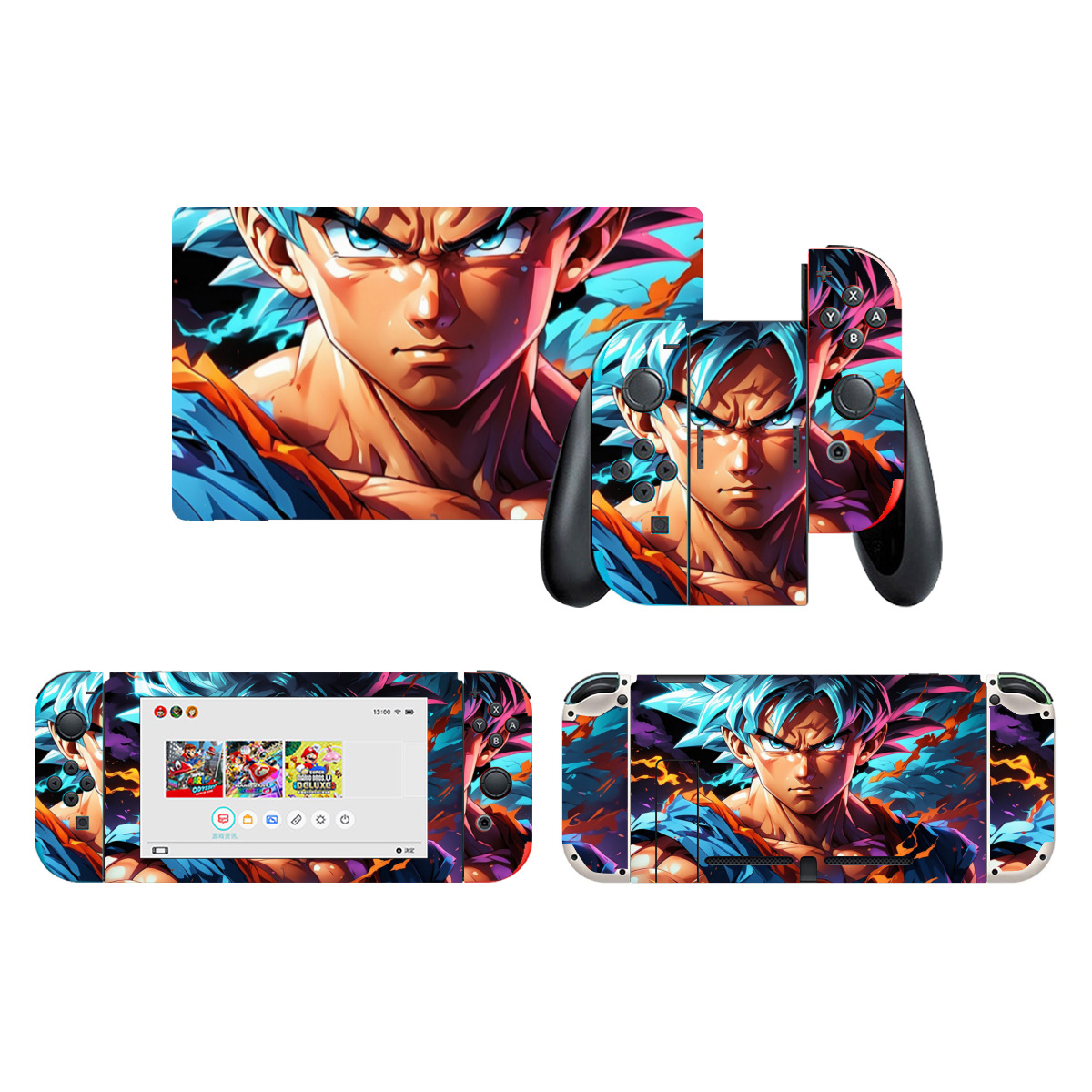 Dra-gon Ball Game Switch Skin - Anime Cartoon Game Sticker, No Bubble ...