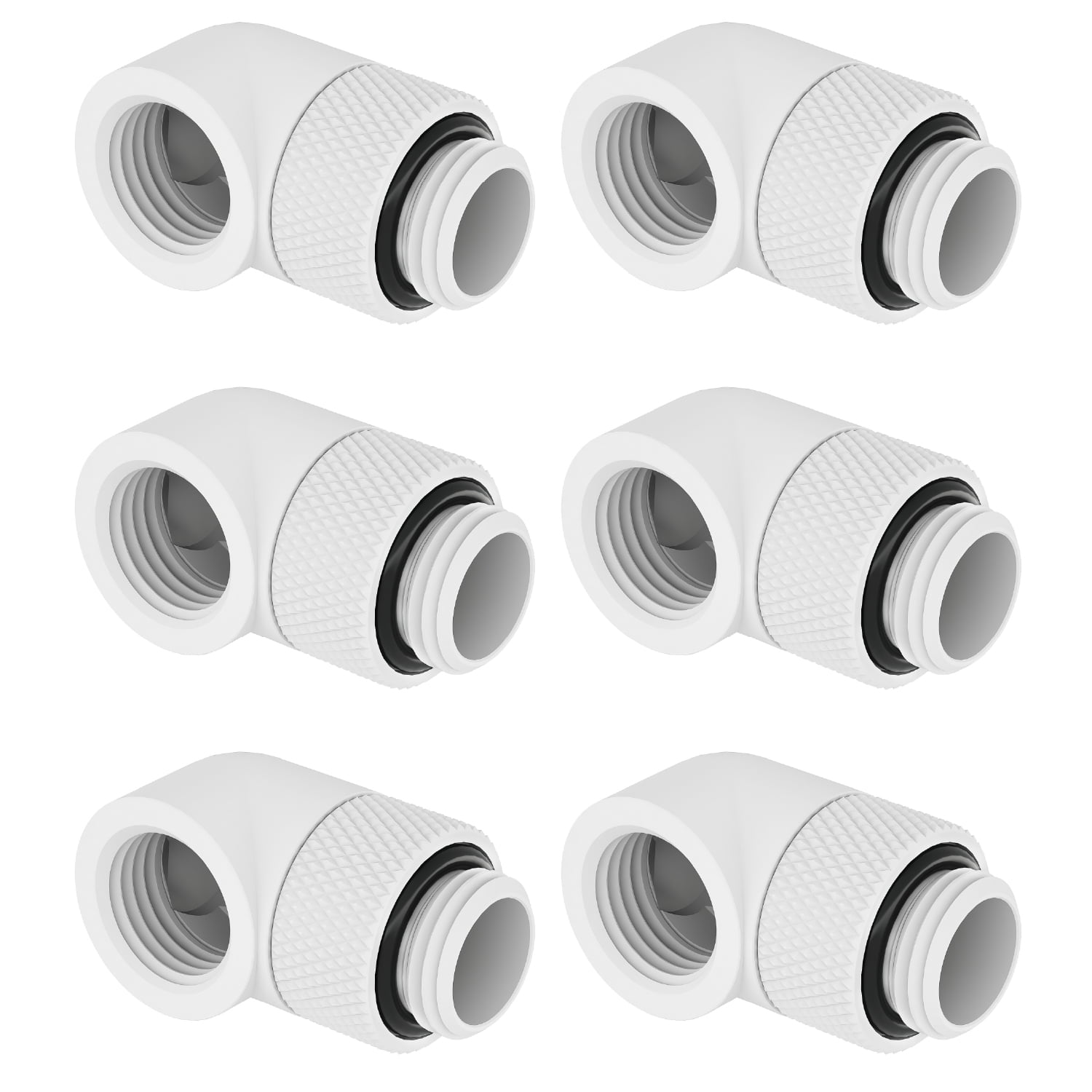 Dracaena 6 pack G1/4" thread Male to Female Extender Fitting, 90 ...