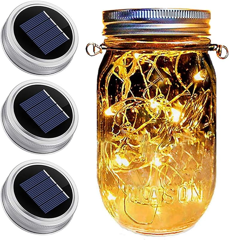 Dracarys Mason Jar Solar Lights Lids,6 Pack 20 LED Bulbs Solar String ...