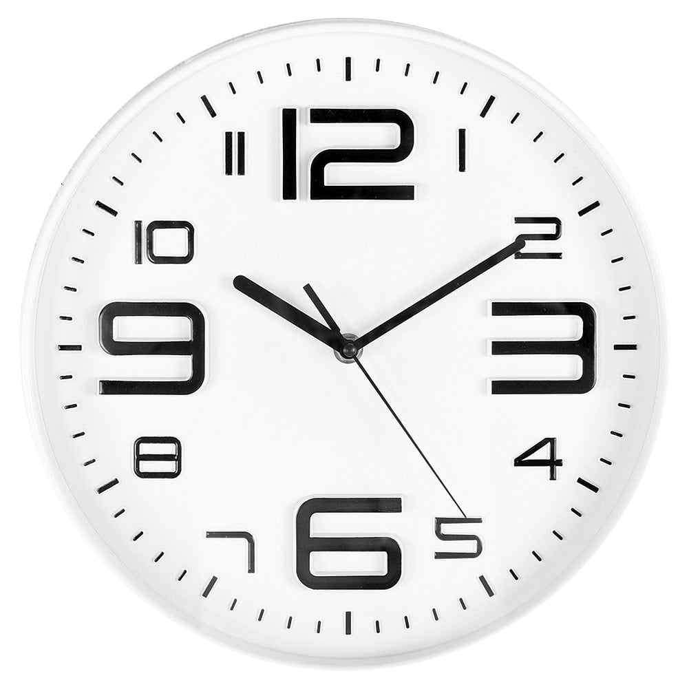 Dracceev Modern White Wall Clock Big Watch Decor Wall Home Office ...