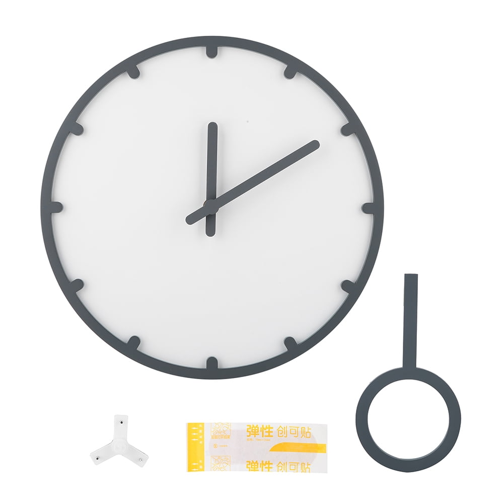 Dracceev Simple Round Shape Silent Home Office Classic Wall Clock Time ...