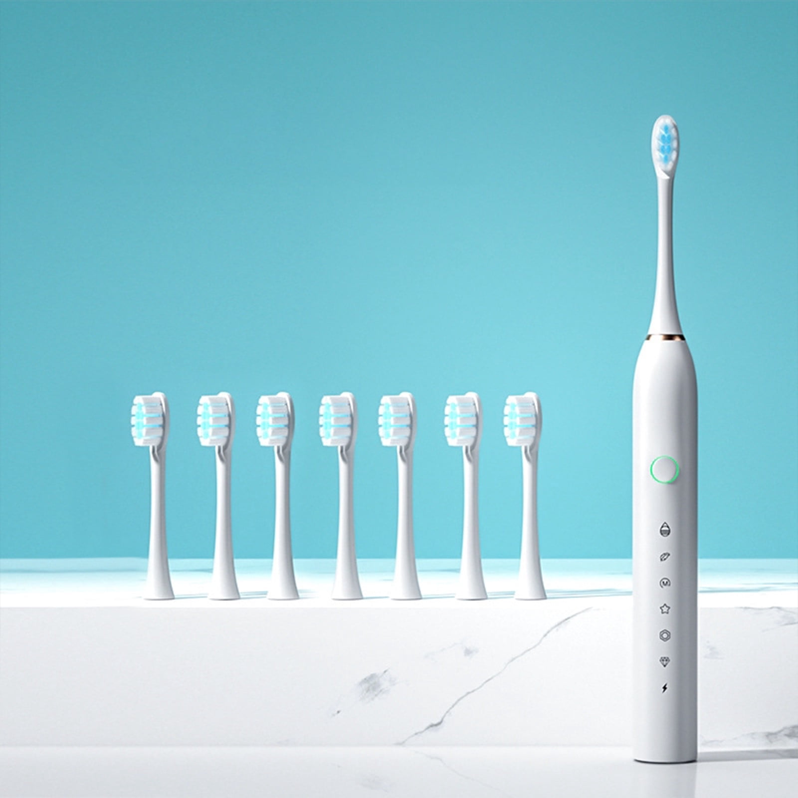 Dracceev Sonic Electric Toothbrush - with 8 Brush Heads, 6 Modes Power ...