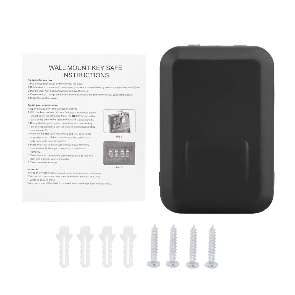 Dracceev Storage Key Box Solid Compact Outdoor Wall Mounted Safe ...