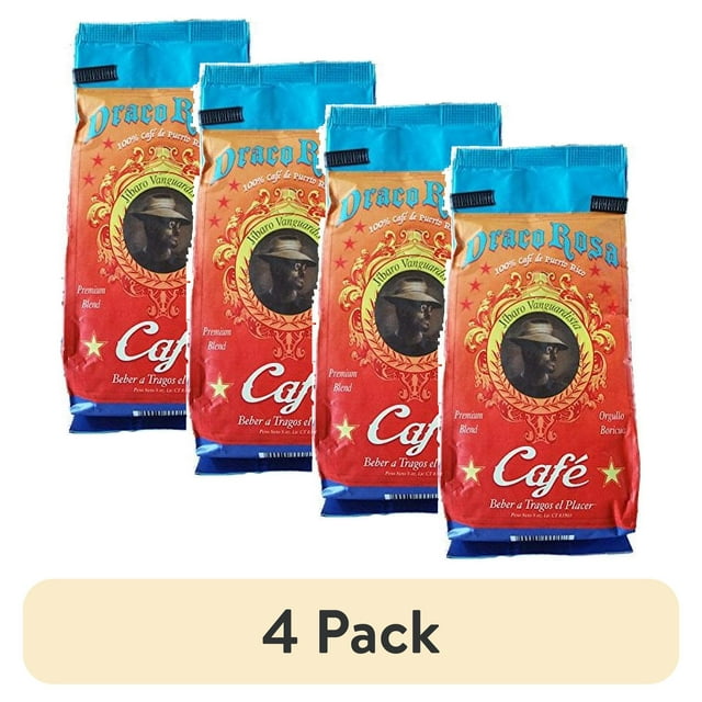 (4 pack) Draco Rosa Organic Ground Coffee from Puerto Rico (8 Ounces ...