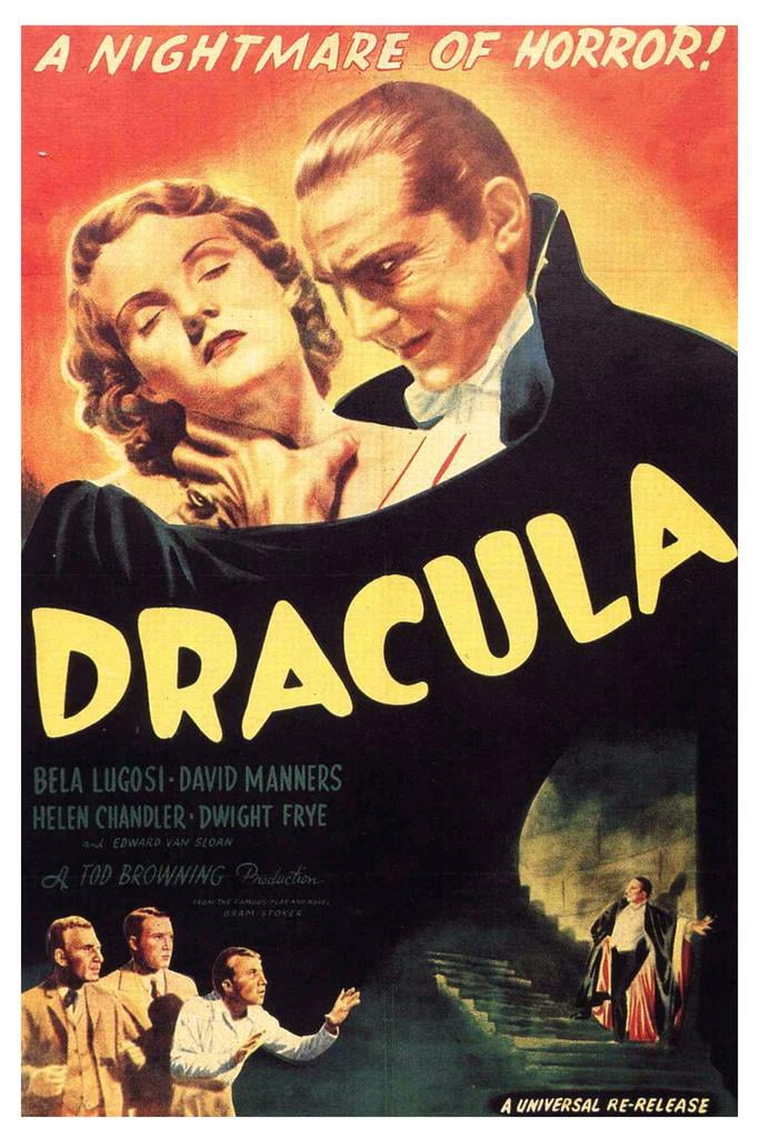 Dracula 1931 Bela Lugosi Nightmare Of Horror Retro Vintage Horror Movie ...
